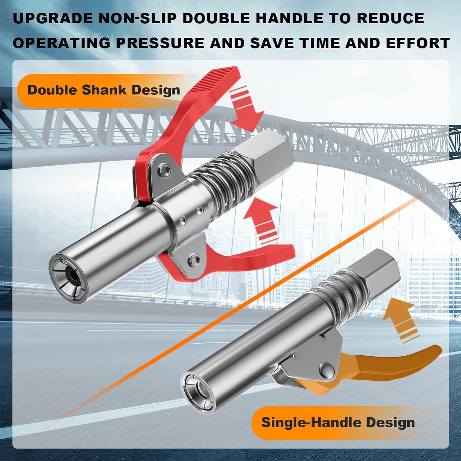 Locking Grease Gun Tip 10th Generation High Pressure Grease Coupler ...