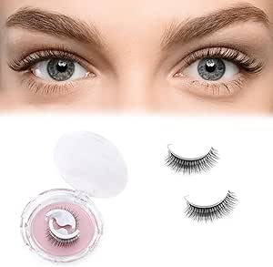 Self Adhesive Eyelashes Reusable Pre Glued Eyelashes False Eyelashes ...