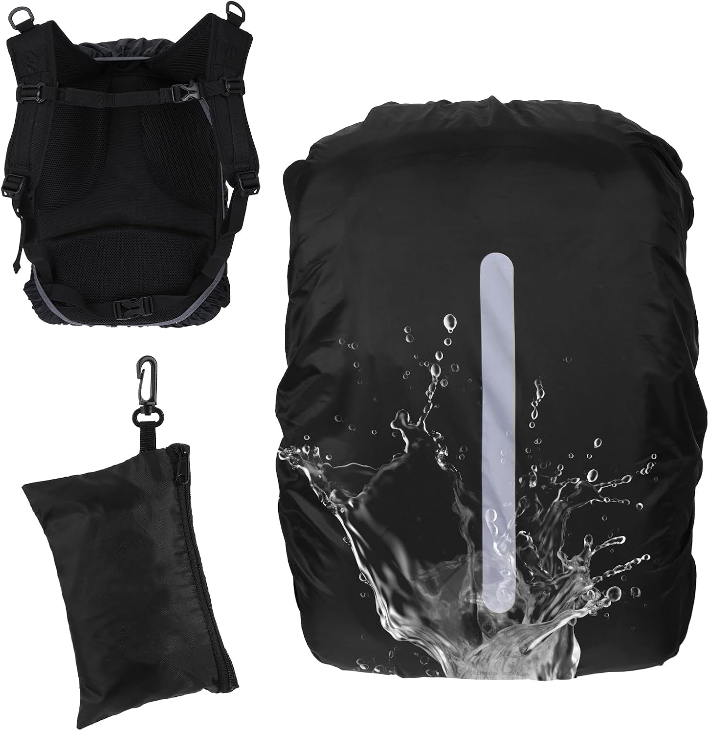 Amazon.com : Psyqtsuary Waterproof Reflective Backpack Cover with ...