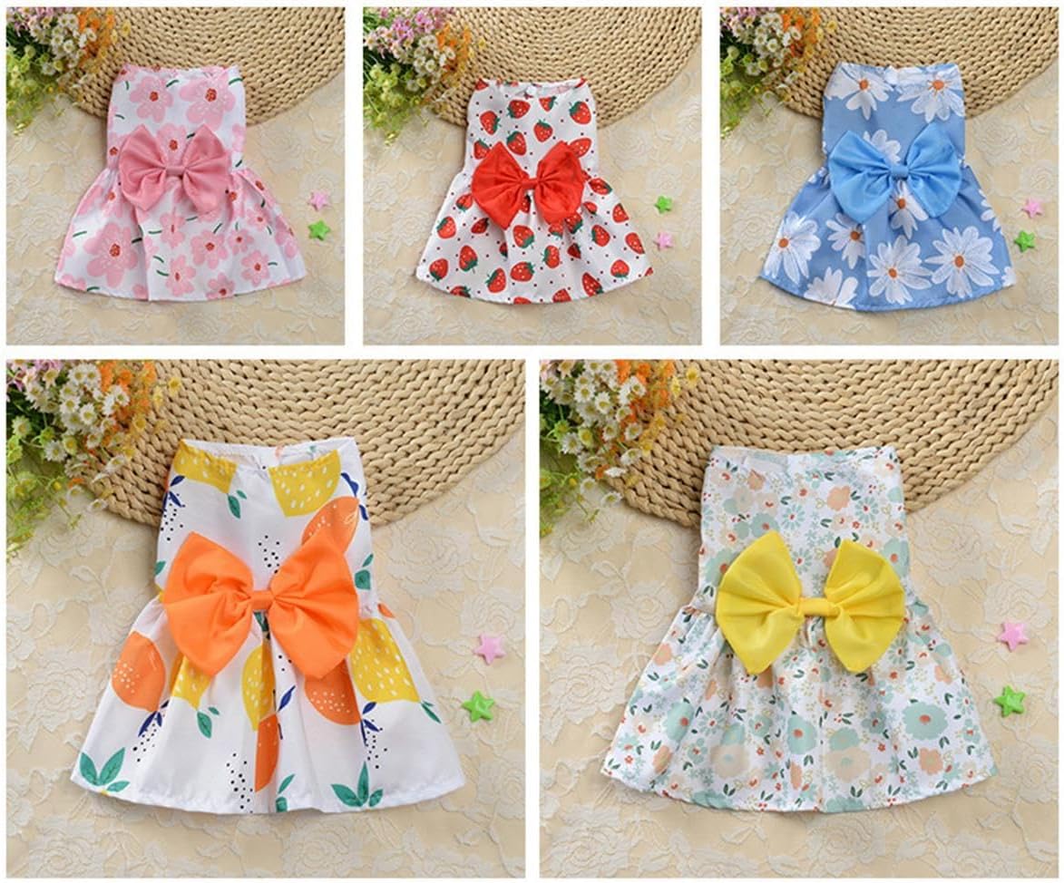 Vestidos de perro para perros pequeños, vestido de princesa con lazo ...
