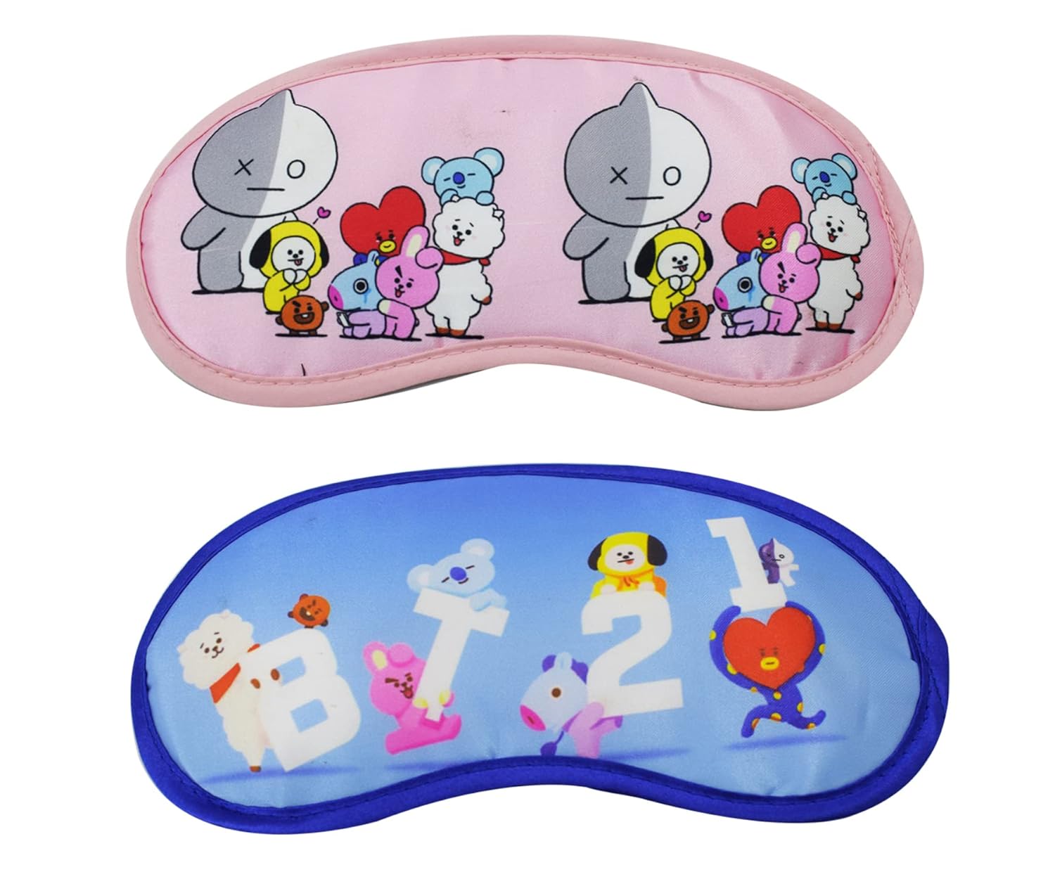 Buy Kidizkart BTS BT21 Theme Multicolor Sleeping Mask Cute Animal Eye ...