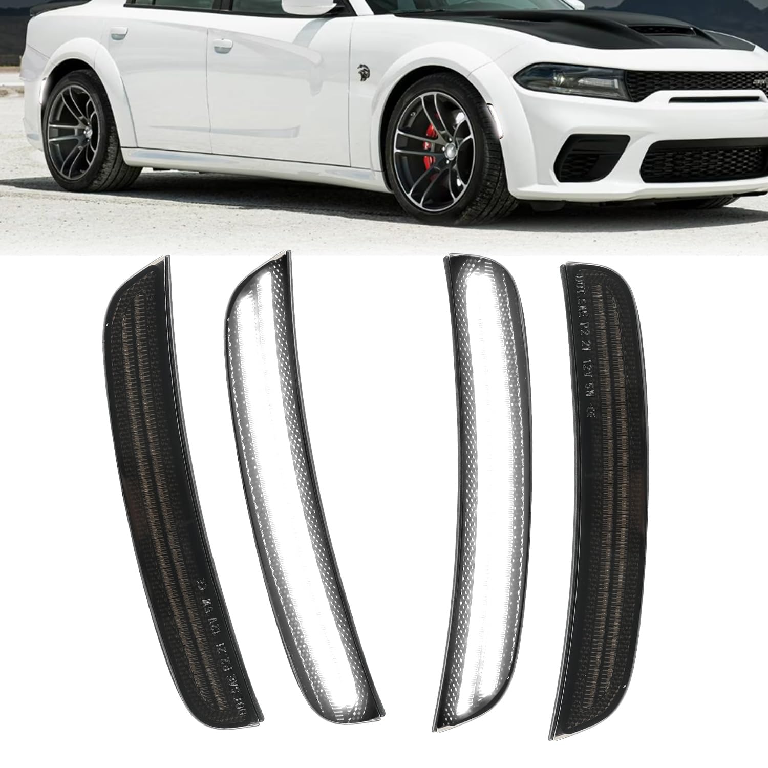 Amazon.com: ROCCS 4PCS LED White Side Marker Lights Compatible with ...