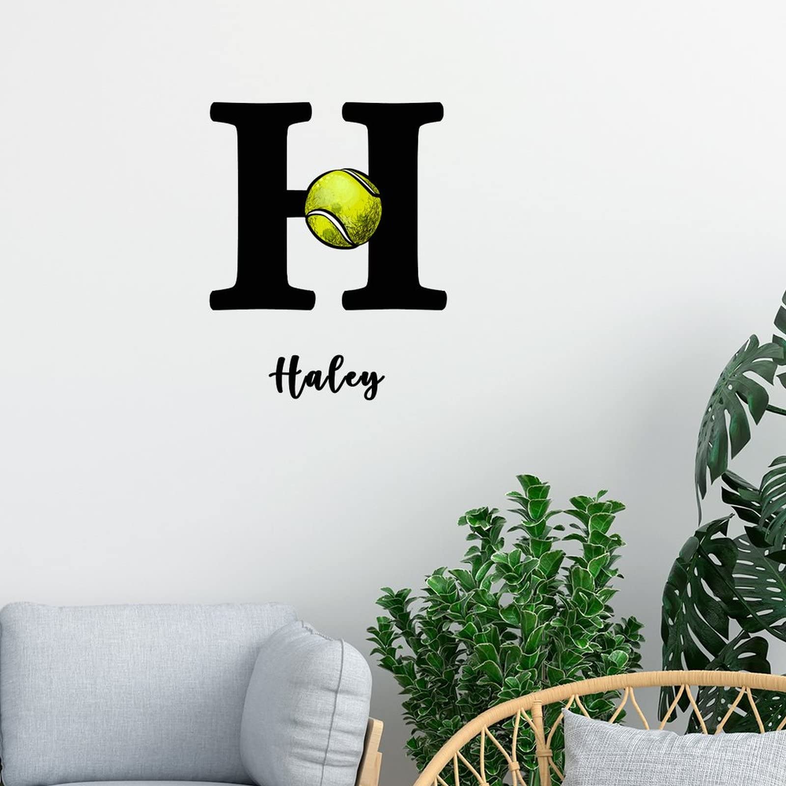 Wall Initial Decals Custom Name Initial Monogram, Nursery Personalised