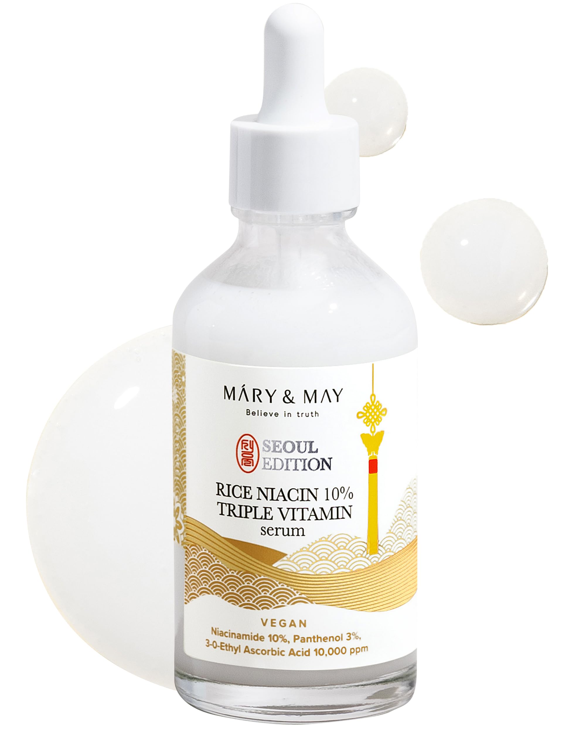 Amazon.com: Mary&May SEOUL EDITION Rice Niacin 10% Triple Vitamin Serum ...