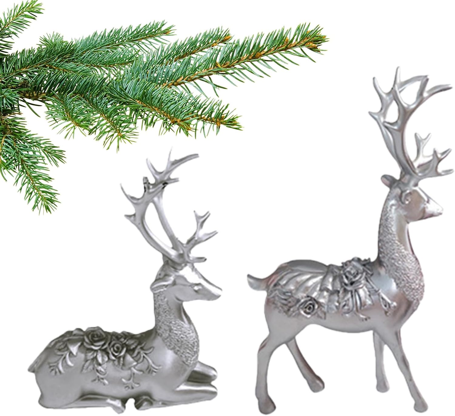 Amazon.co.jp: Resin Reindeer Moose Figurine | Deer Figurine Sculpture ...