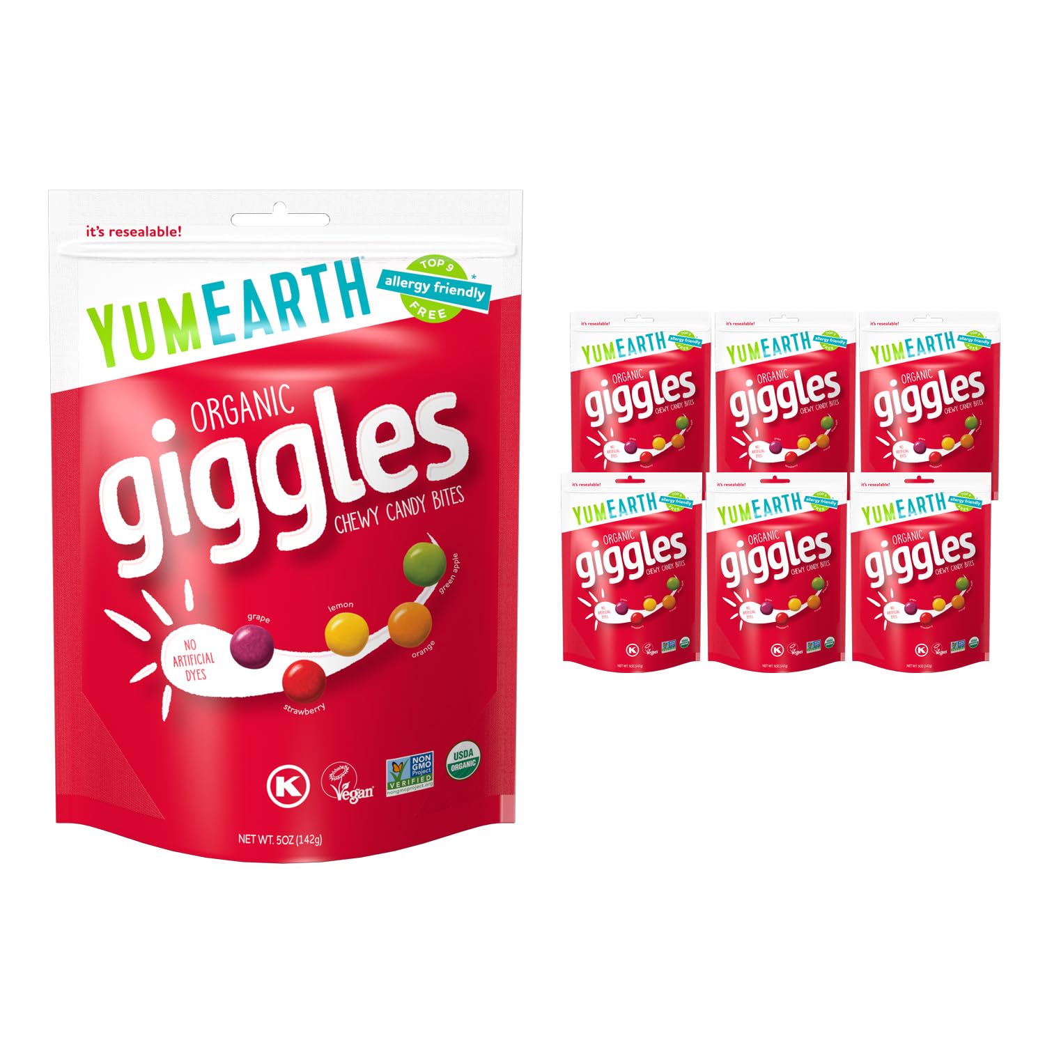 Buy YumEarth Giggles Chewy Candy – y Friendly, No Dyes, Non GMO, Gluten ...
