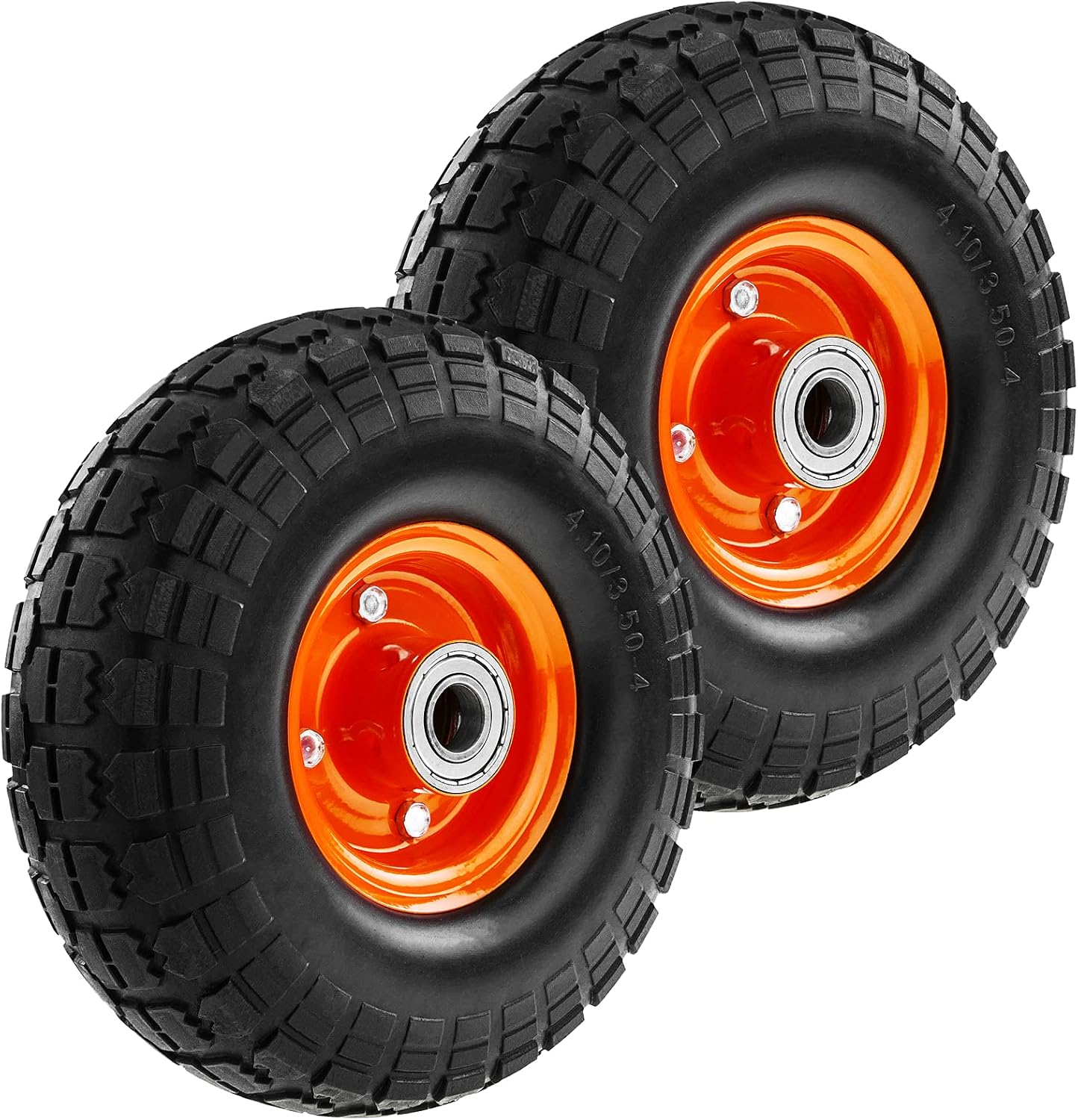 PrimeMatik – Wheelbarrow solid wheel 2-pack 265 lbs 10×3.5″ 254×89 mm ...