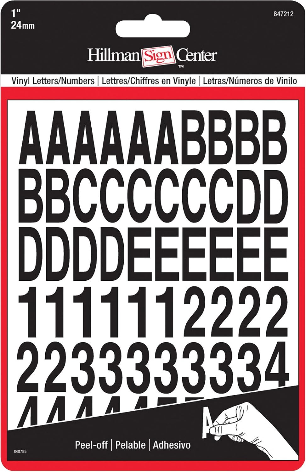 Amazon.com: House Address Number & Letter Set, Peel & Stick, Black ...