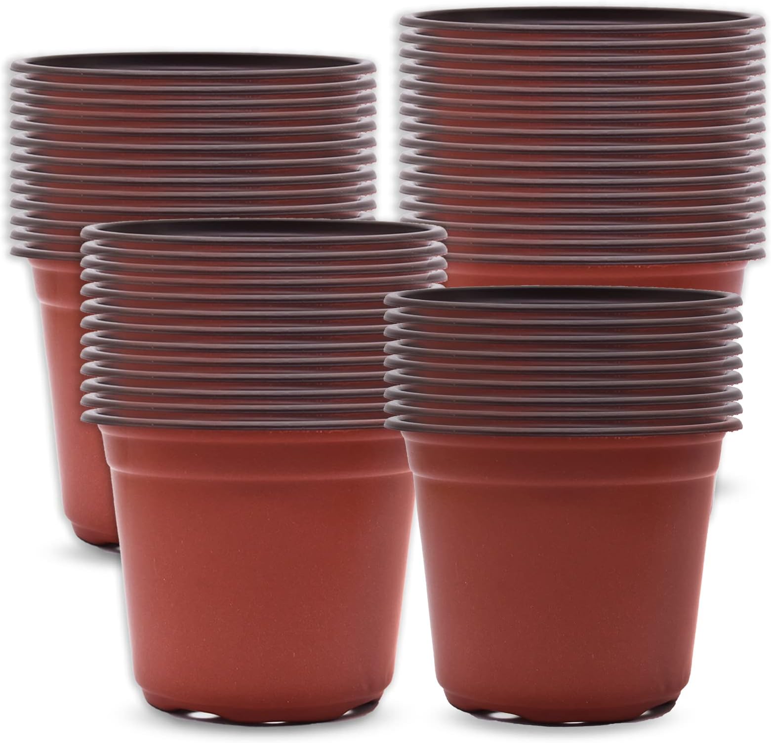 Amazon.com: JERIA 200-Pack 4 Inch Plastic Nursery Pots Come with 200 ...