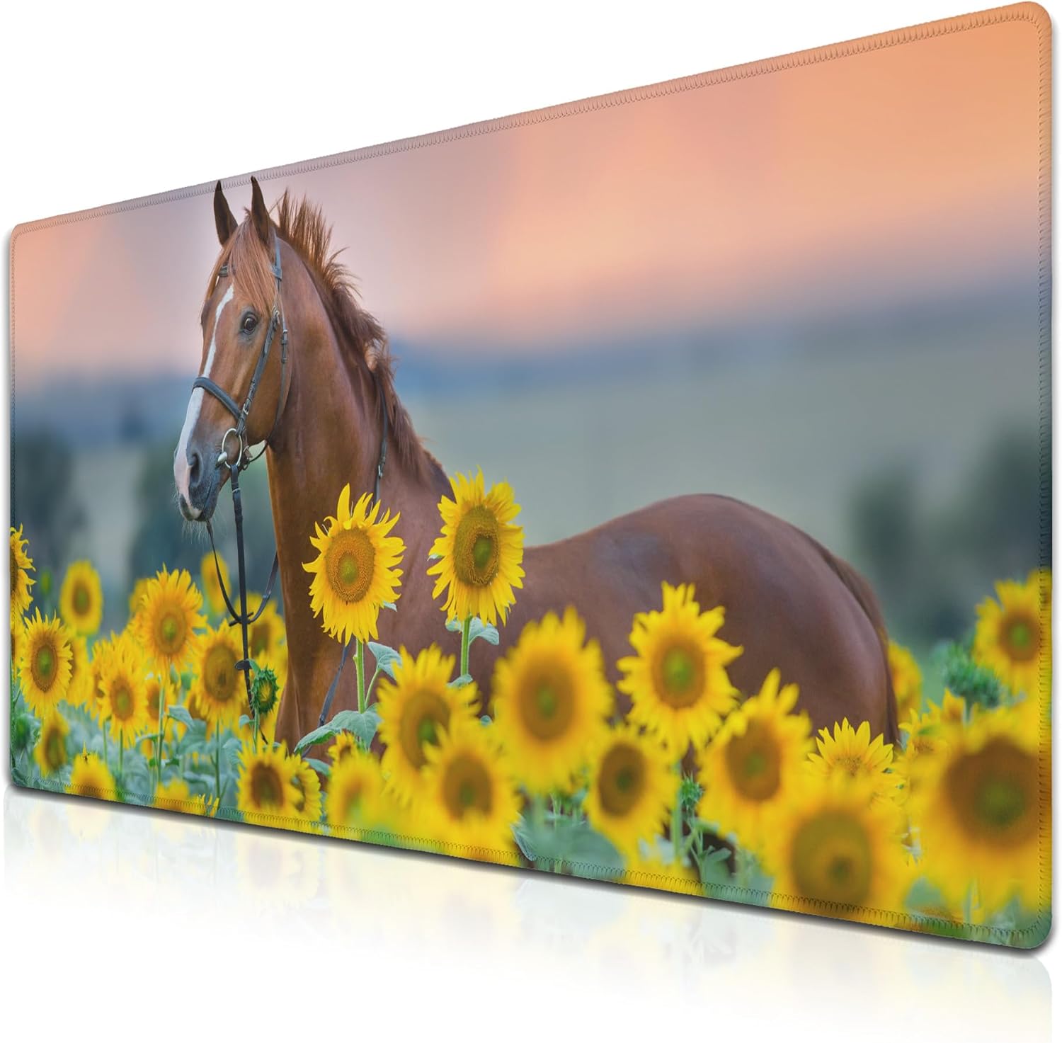 Amazon.com: Samgula Gaming Desk Mat Sunflowers, Gaming Mousepad ...