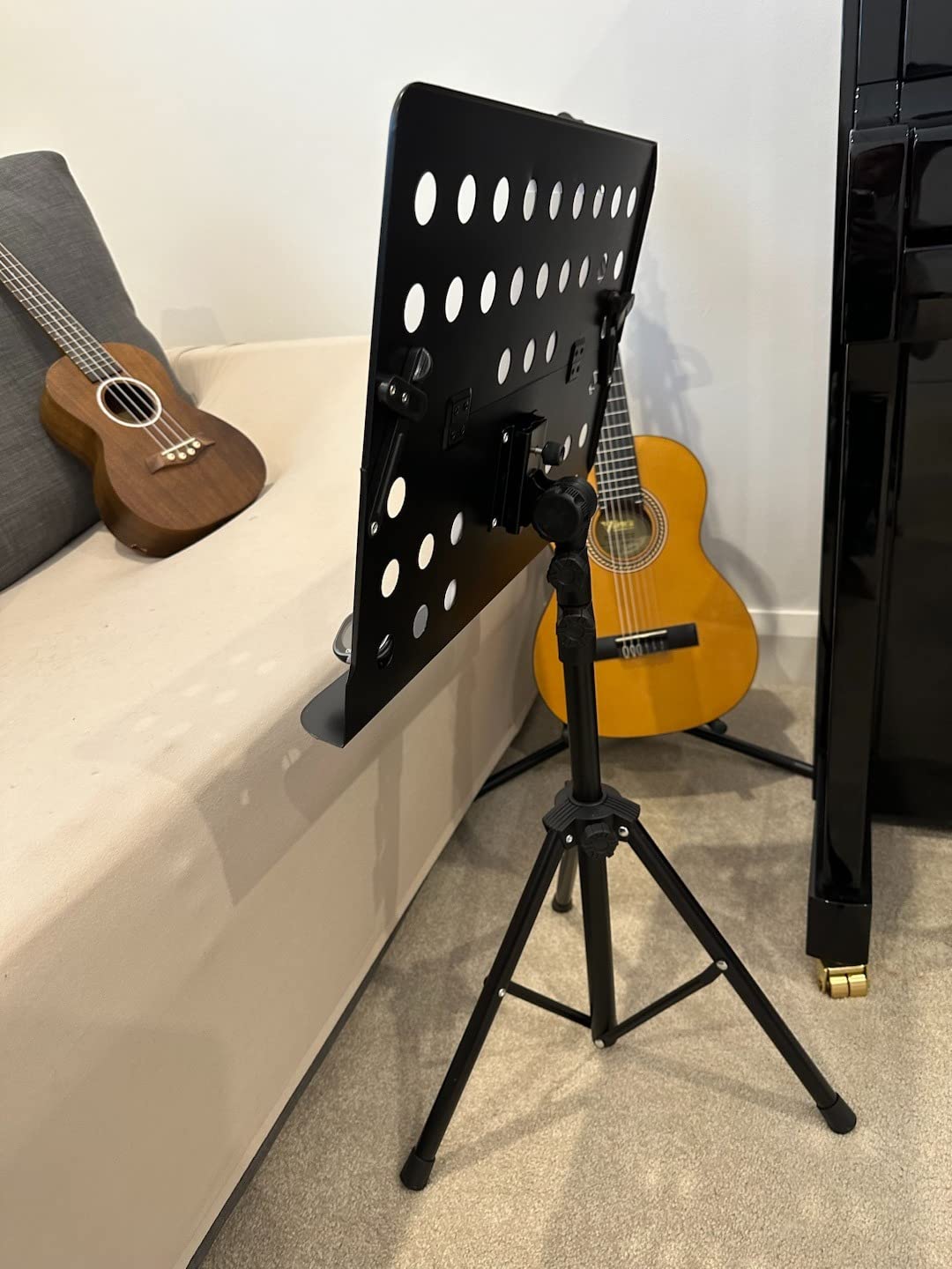 IMAGE 55-160 cm Sheet Music Stand Adjustable and Foldable Travel Metal ...