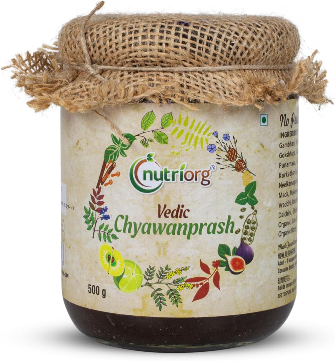 Amazon.com: Nutriorg Vedic Chyawanprash | 1.1 Lb (500gms) | Made with ...