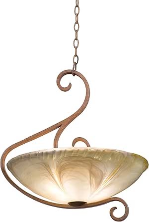 Kalco 4065SZ Satin Bronze G-Cleft 3 Light Bowl Pendant From the G-Cleft ...