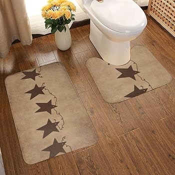 Amazon.com: Vbcdgfg Bathroom Rugs Sets 3 Piece Rusty Stars Vintage ...