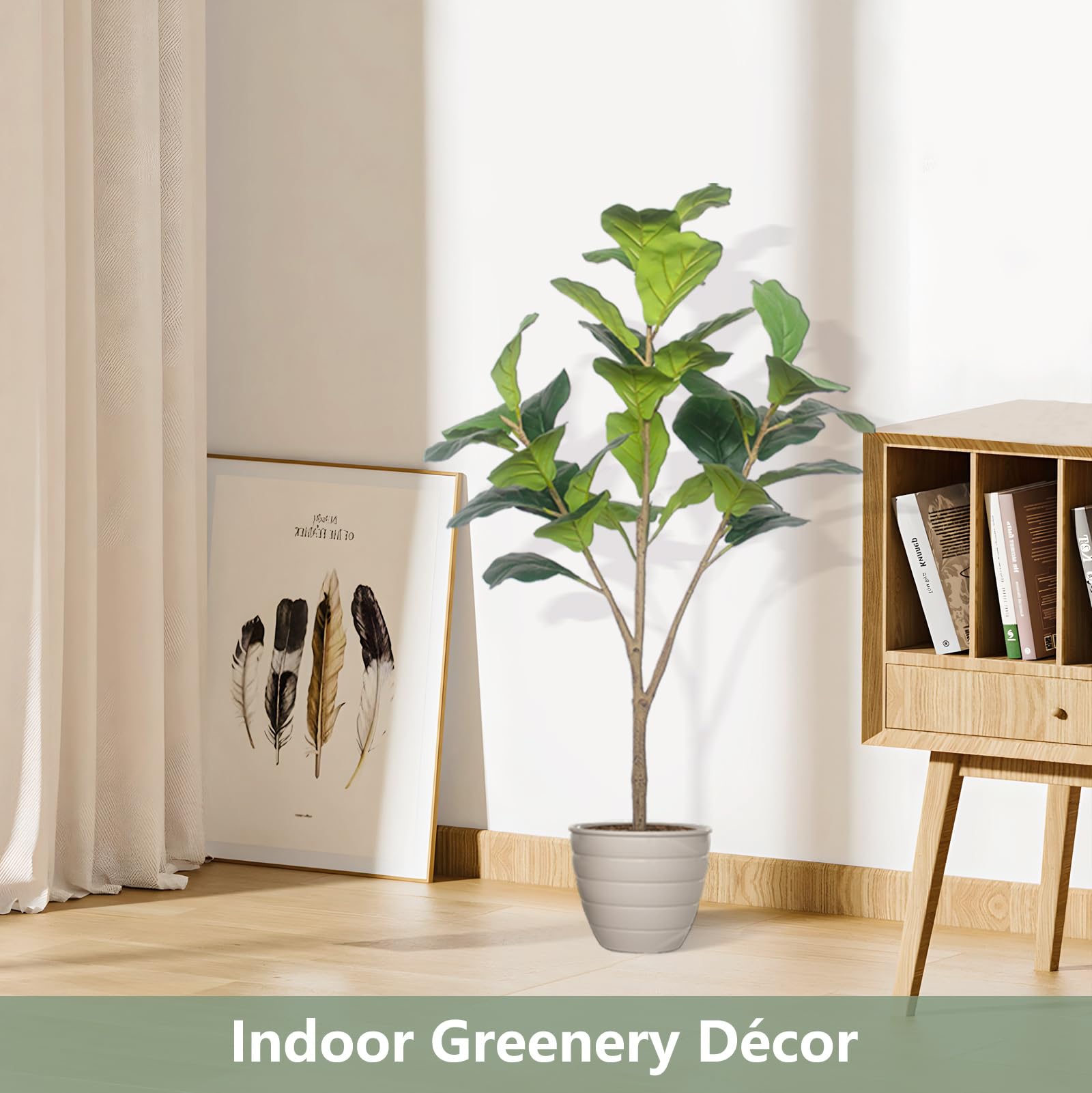 Snapklik.com : Softflame 4ft Fiddle Leaf Fig Tree Artificial, Fake ...