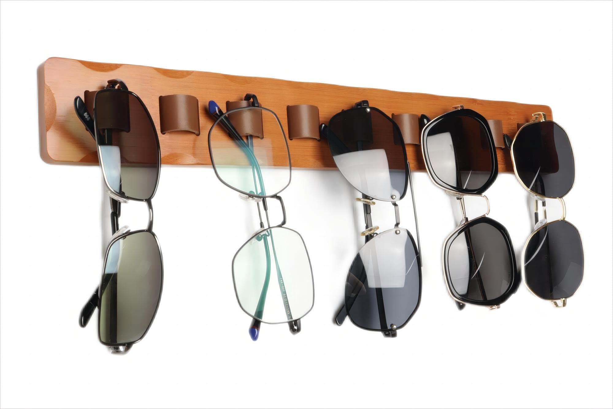 Amazon.com: Sunglasses Organizer Wall Mount, Wooden Sunglasses Storage ...