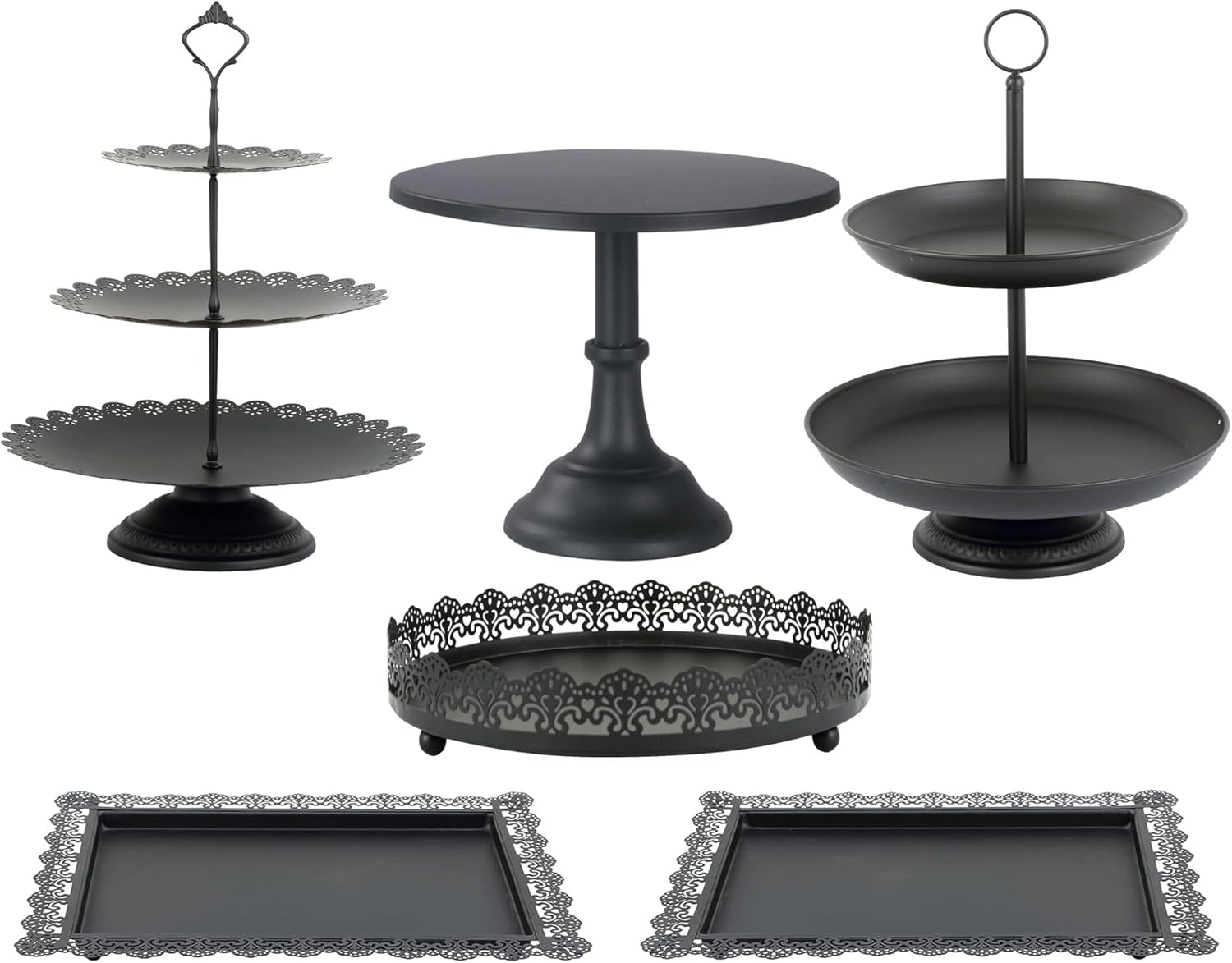 Amazon.com: 6 Pcs Metal Cake Stand Sets for Dessert Table, Cake Pop ...
