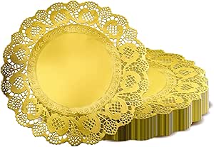 Amazon.com: WYTAOHZL 120Pcs Paper Doilies 12 Inch Gold Doilies ...
