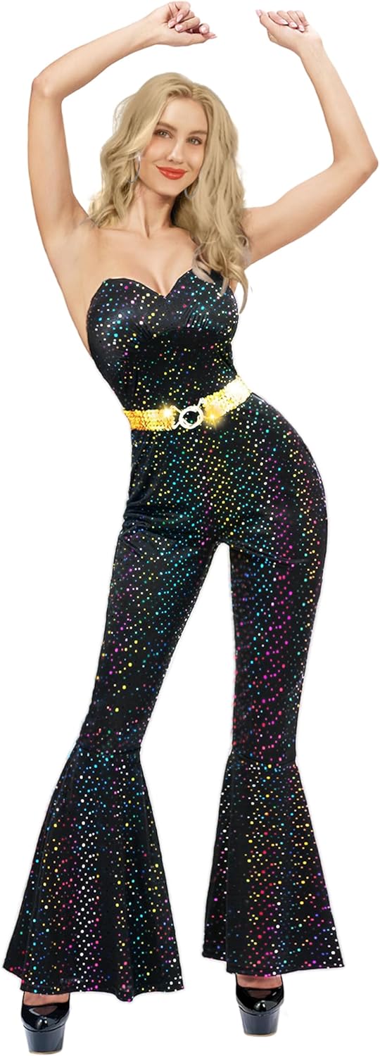 Amazon.com: Spooktacular Creations Women 70s Disco Costume, Halloween ...