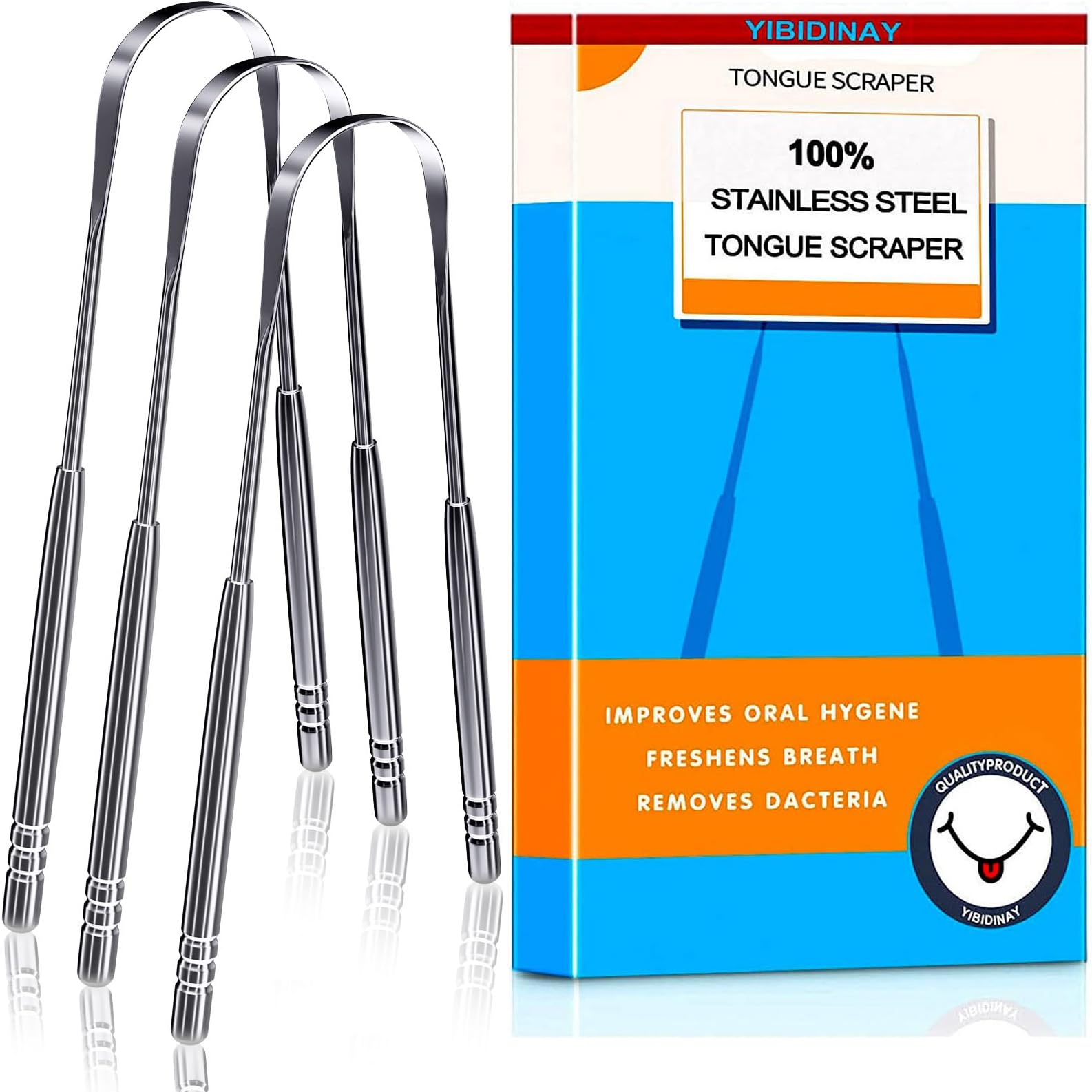 Amazon.com : Tongue Scraper, 3 Pack 100% (Medical Grade) Professional ...