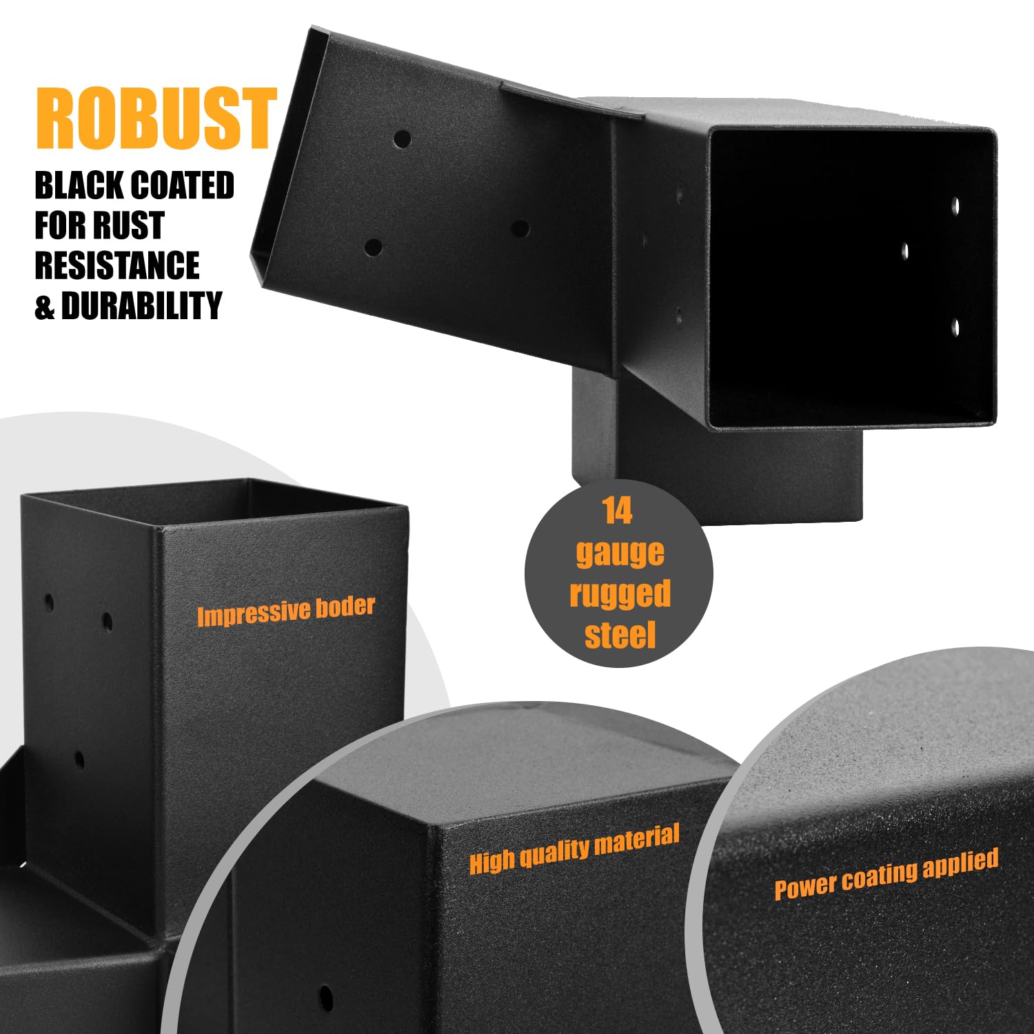 Snapklik.com : Pergola Kit, 15 3-Way Slanted Roof Pergola Bracket Set ...