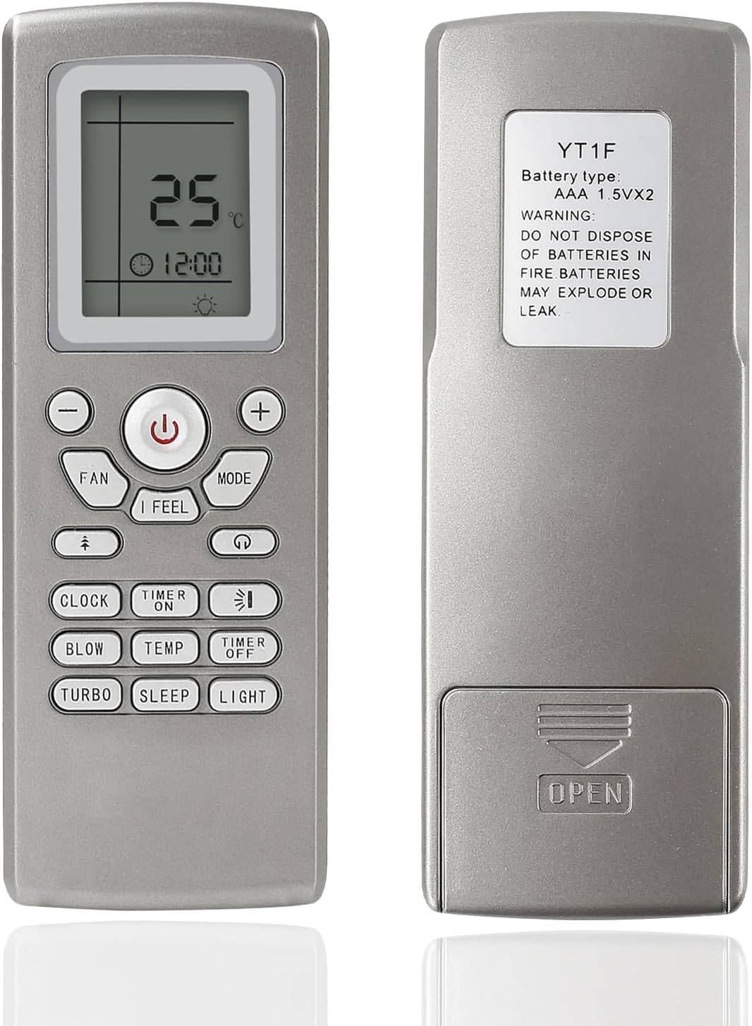 Amazon.com: JKZTJOF AC Remote Control for Gree Air Conditioner, YT1F ...