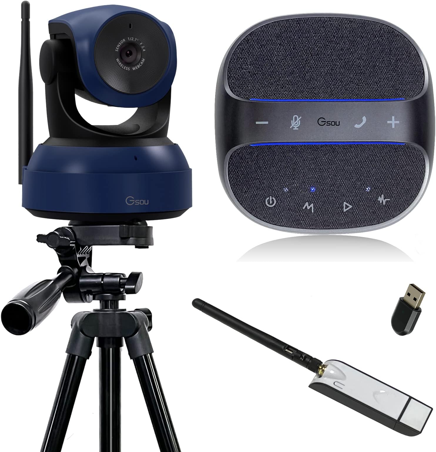 Amazon.com: Gsou Wireless Webcam, 1080P HD Video Calling and Streaming ...