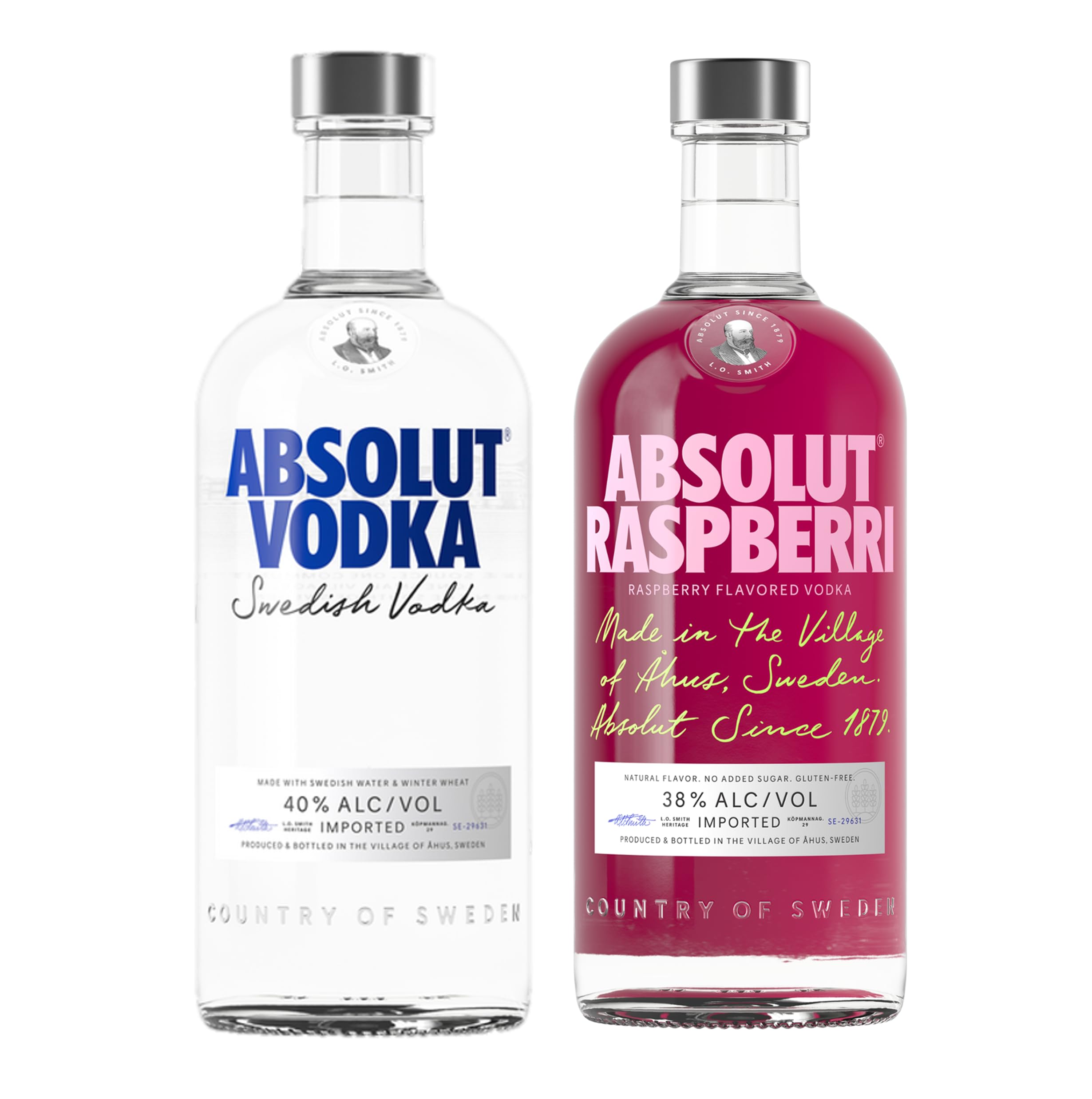 Kit Absolut Raspberri Vodka Suecia 750 ml + Absolut Original Vodka 750 ...