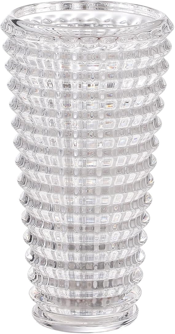 Amazon.com: MCMCNCUIU Large Crystal Vase for Flowers, Clear Glass ...