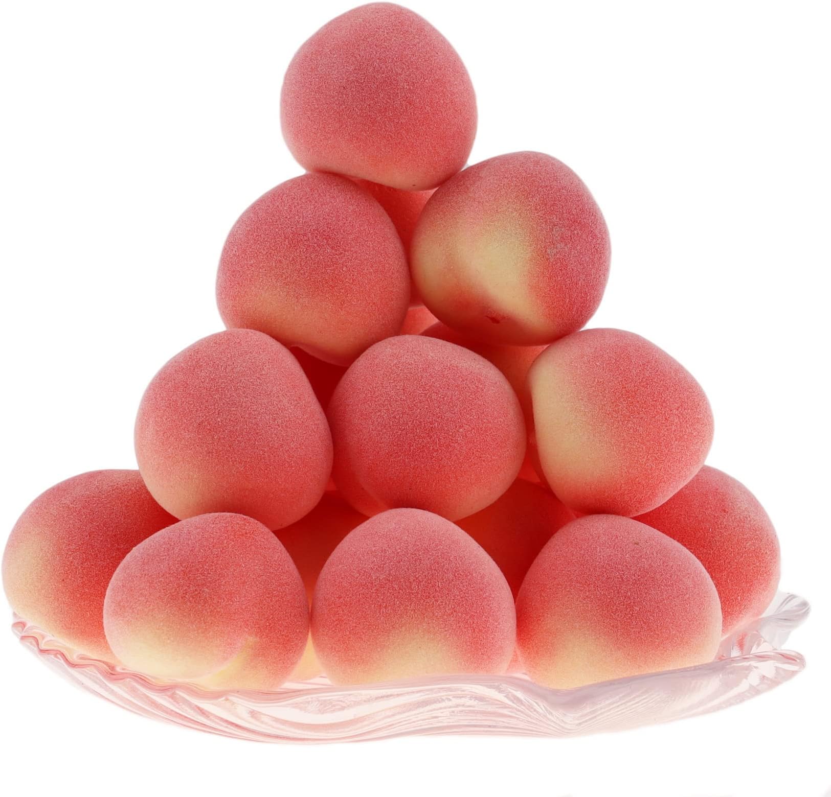 Amazon.com: 100pcs Artificial Fruit Peach Fake Lifelike Mini Foam Pink ...