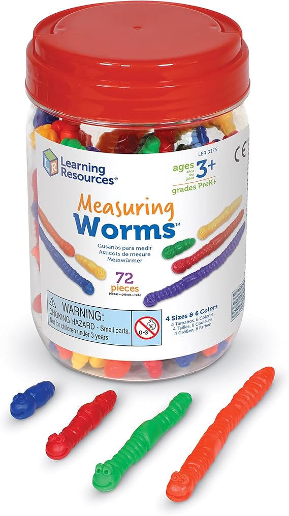 Learning Resources Measuring Worms, set of 72 : Amazon.co.uk: Toys & Games