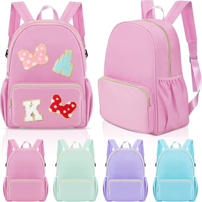 Amazon.com | Cunno 4 Pieces Nylon Backpack for School Preppy Bookbags ...