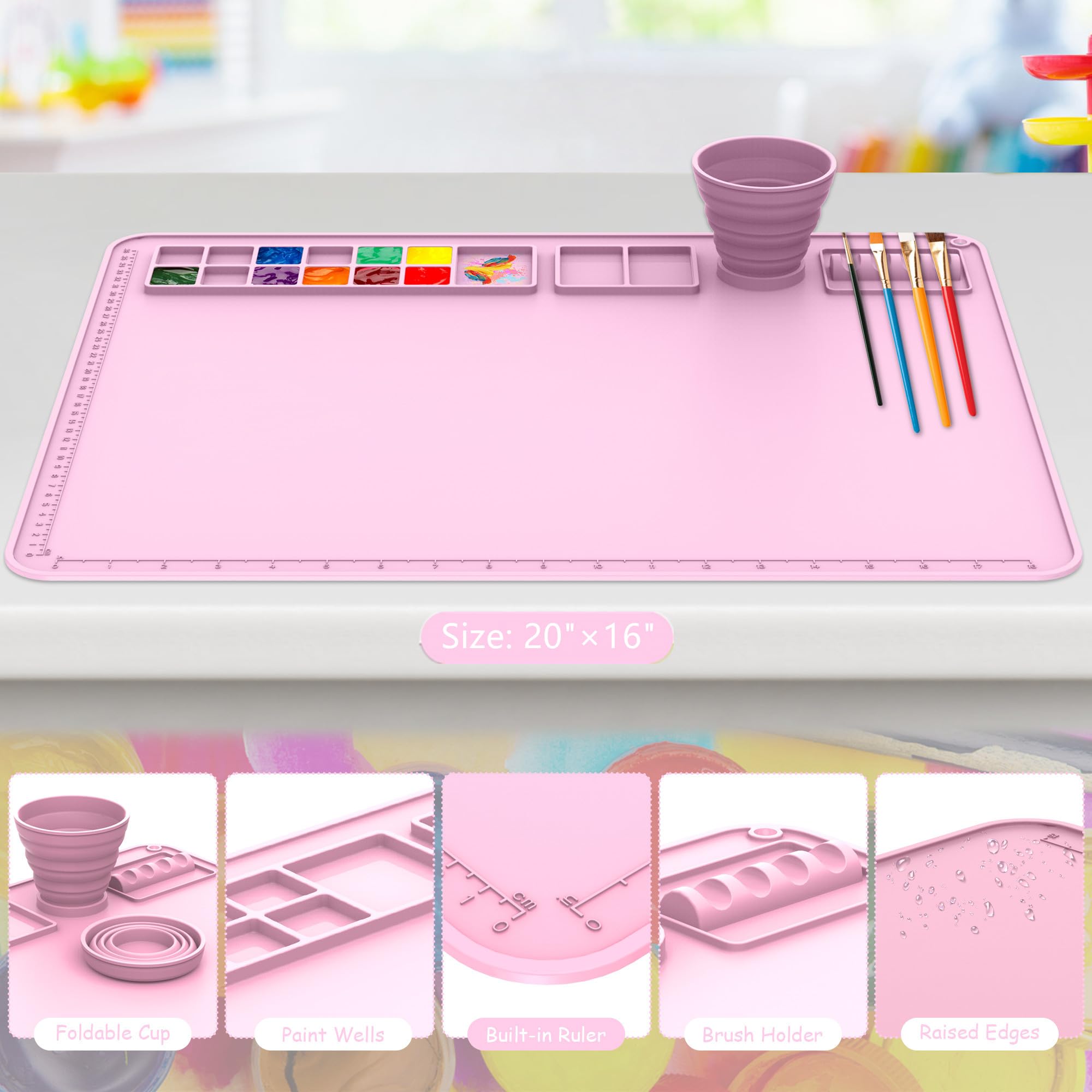 Snapklik.com : IYYI Silicone Painting Mat, Paint Mat