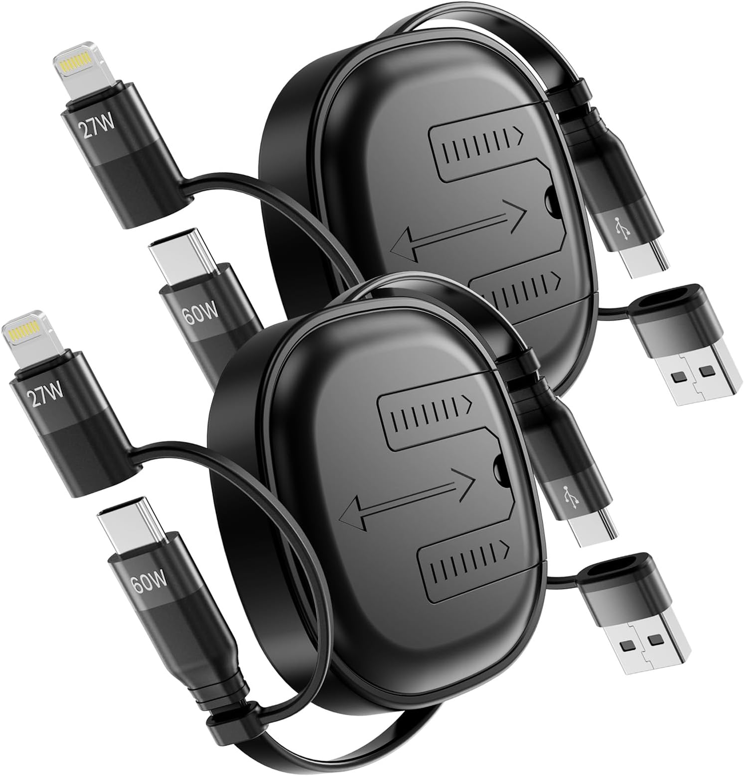 Amazon.com: VOLTME 100W Retractable USB C Cable, USB C to USB C Car ...