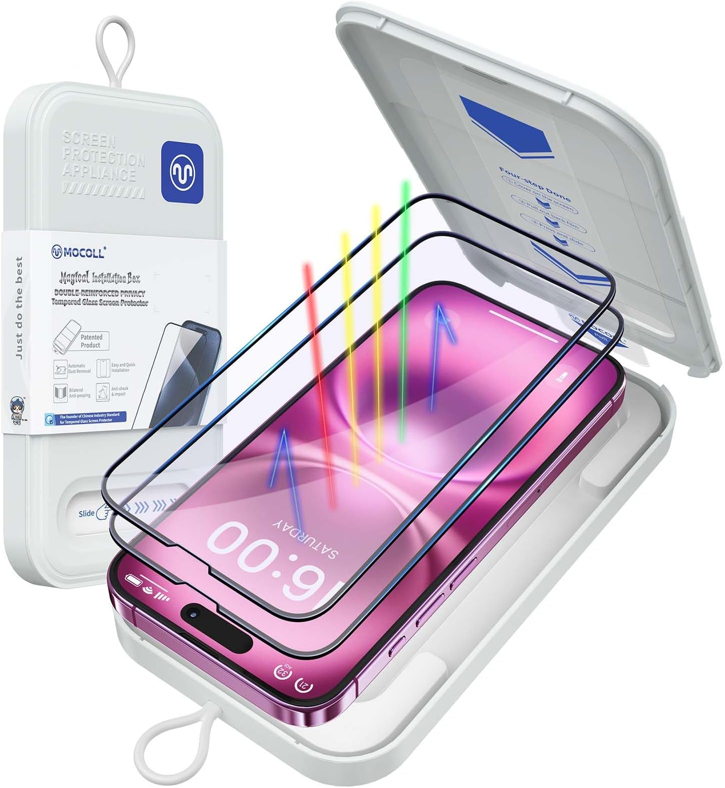 Amazon.com: PDDKISS for iPhone 16 Pro Max Blue Light Screen Protector ...