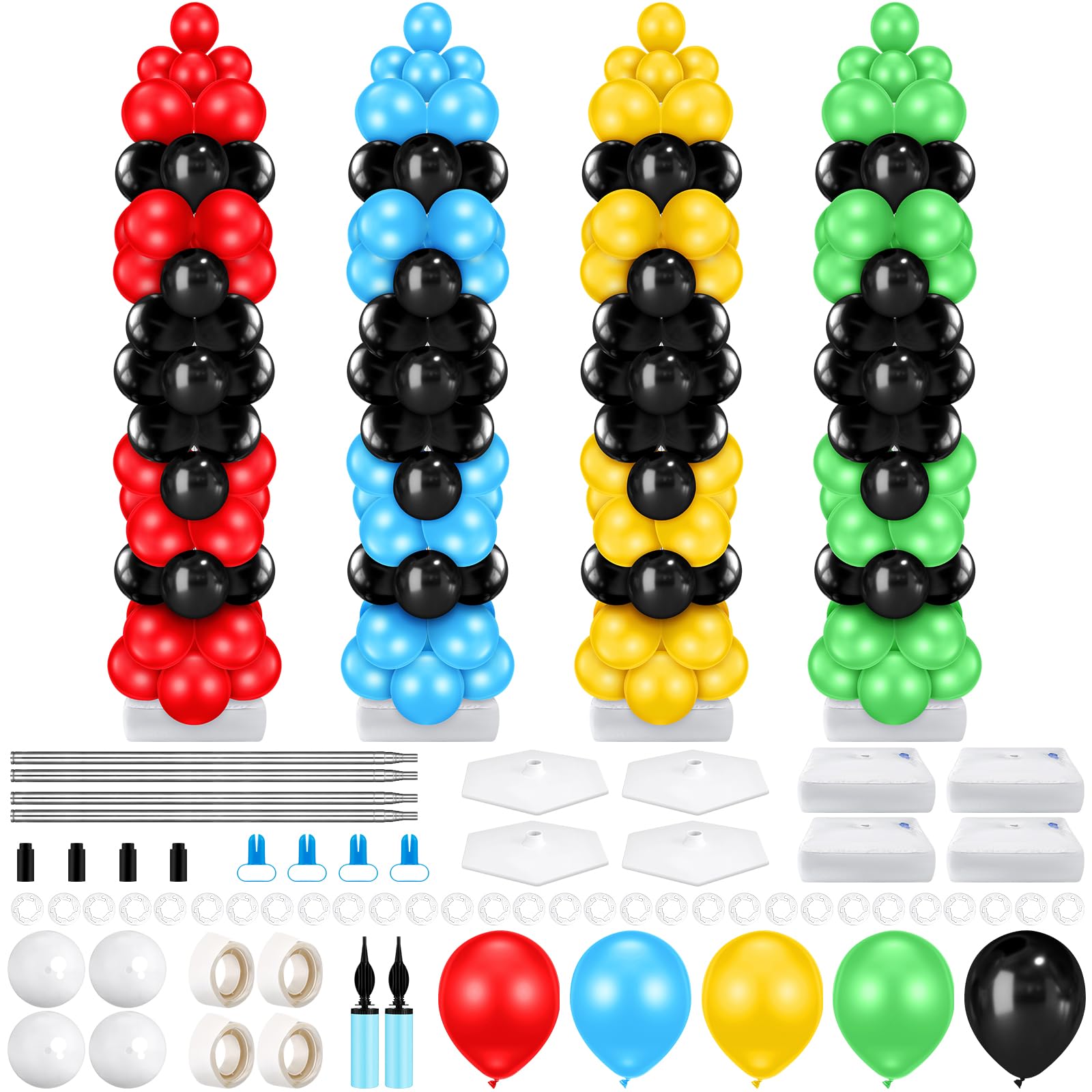 Amazon.com: Kasyat 4 Sets Crayon Pencil Balloon Column Stand Kit Back ...