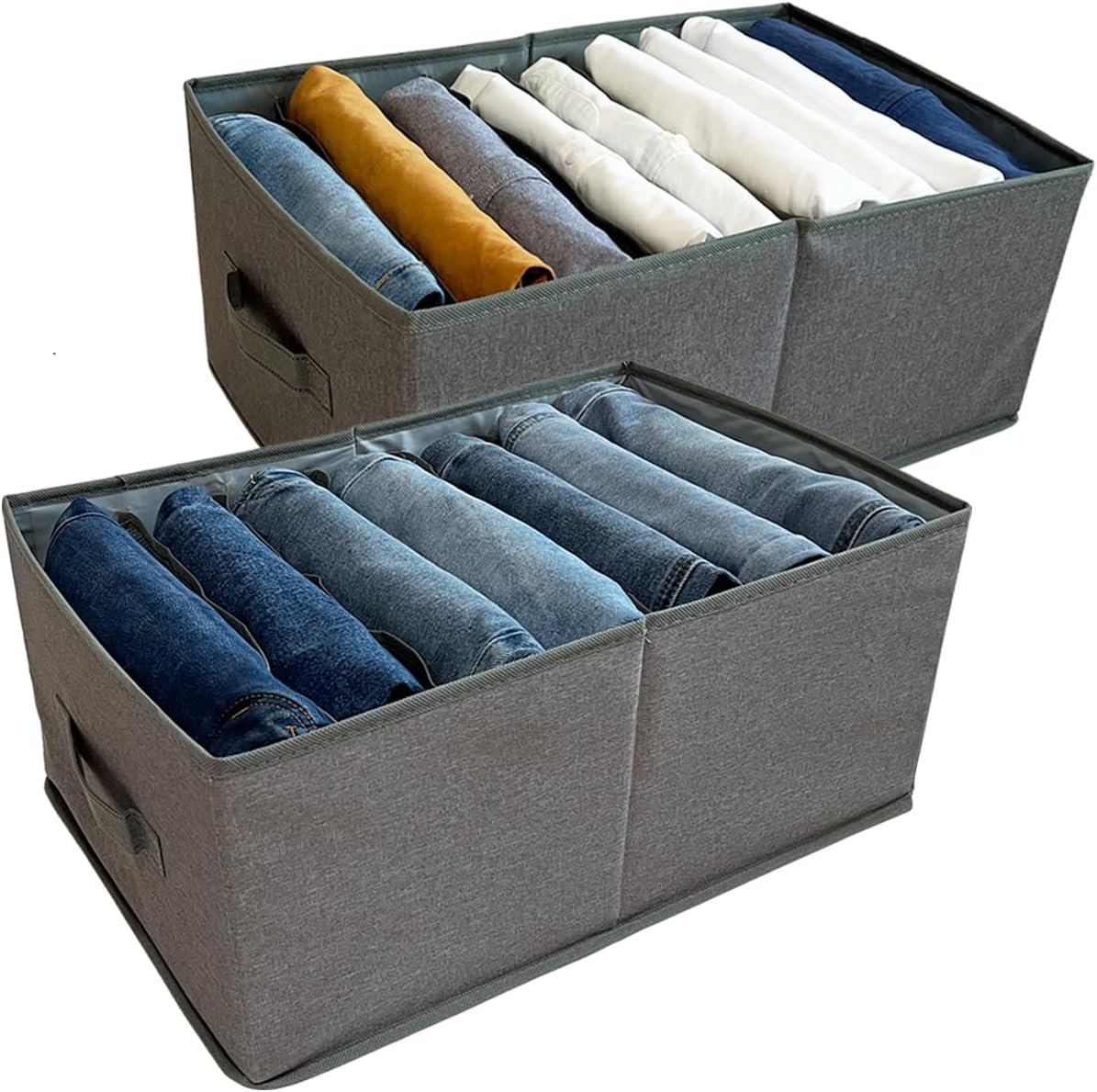 QINGGENG Upgraded Wardrobe Storage Organiser Extra Large For Jeans ...