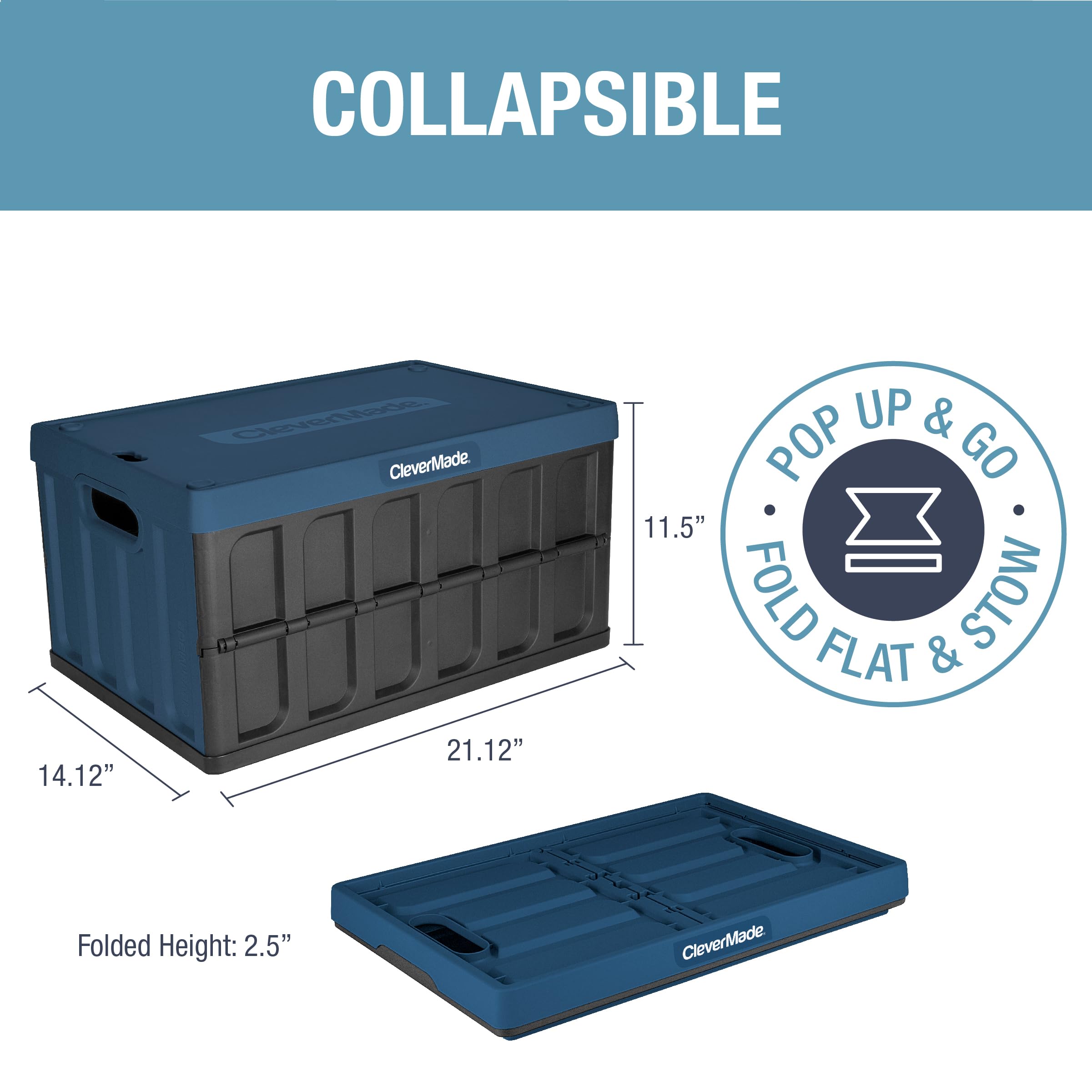 Snapklik.com : CleverMade Collapsible Storage Bin