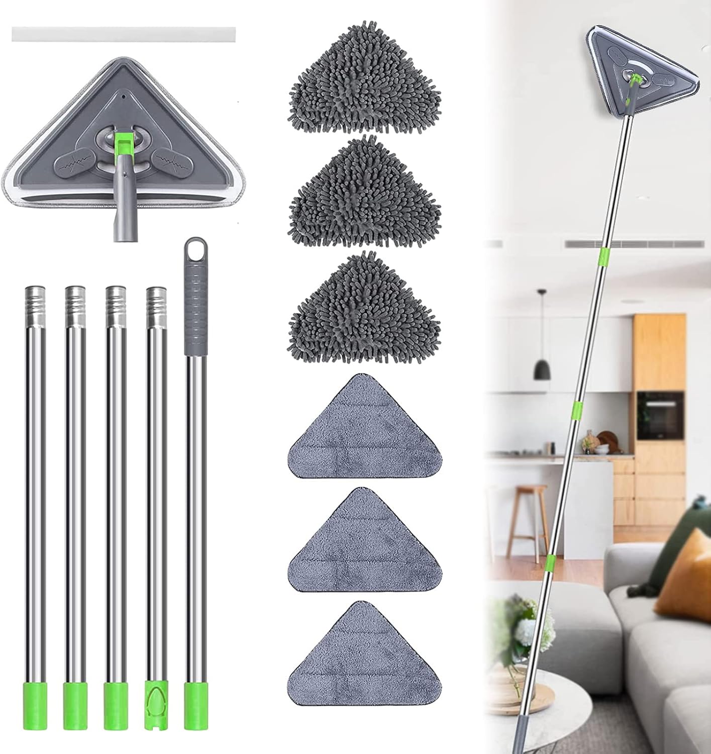 Amazon.com: Hicvers Wall Cleaner Mop, Baseboard Tool Duster, with ...