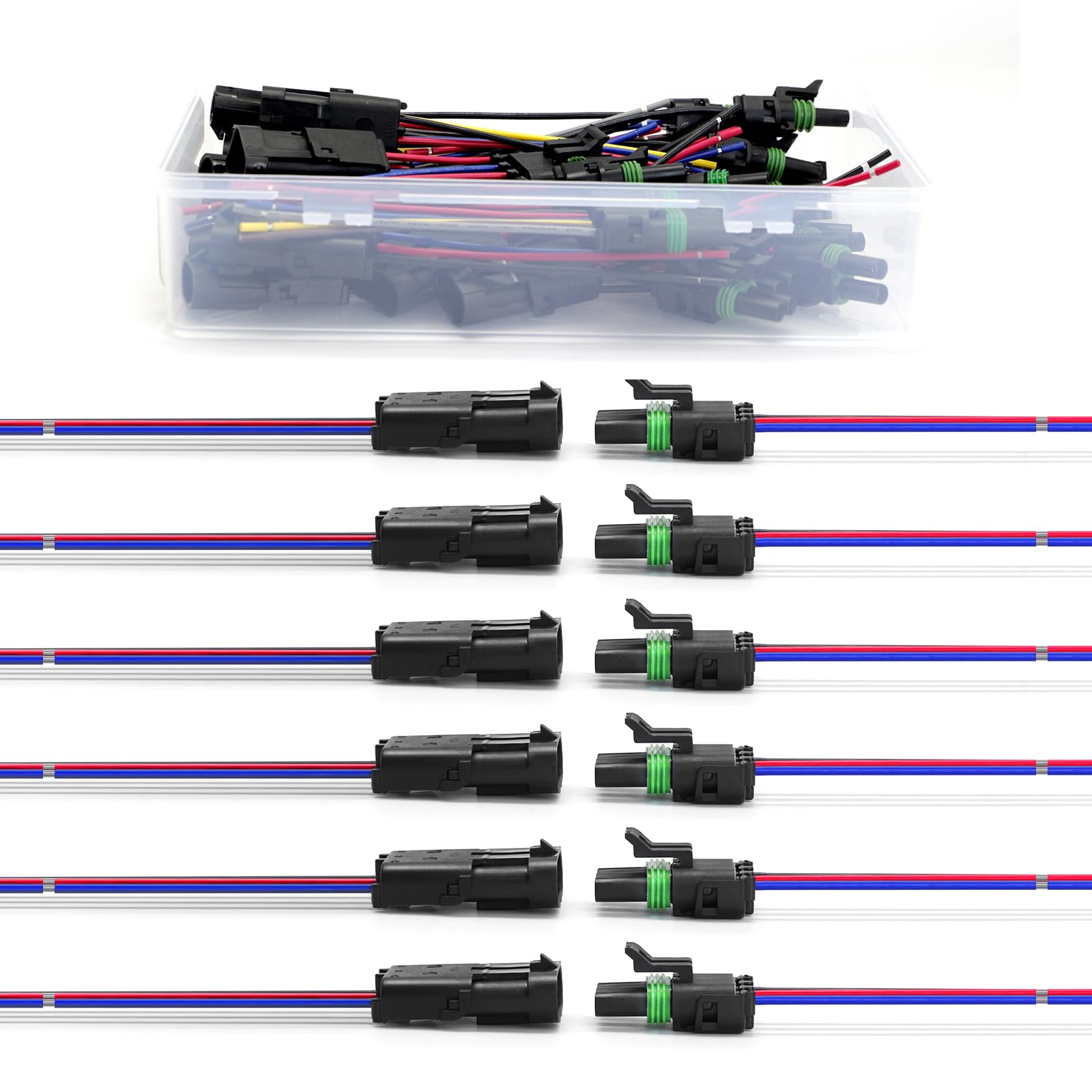 Snapklik.com : Amliber 6 Kits 3 Pin Weather Pack Connectors Kit