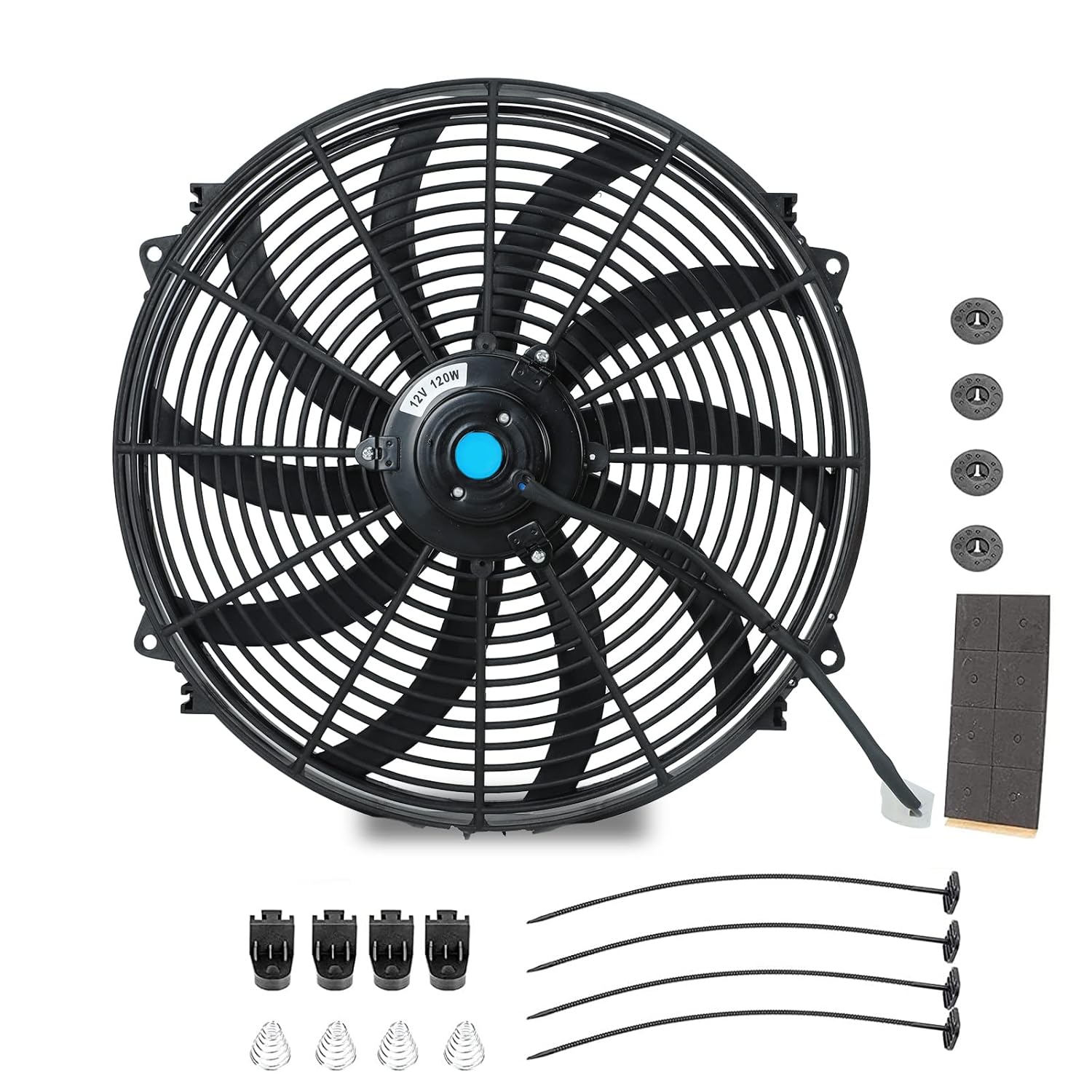 FSBCGT 16 Inch Universal Slim Fan Push Pull Electric Radiator Cooling ...