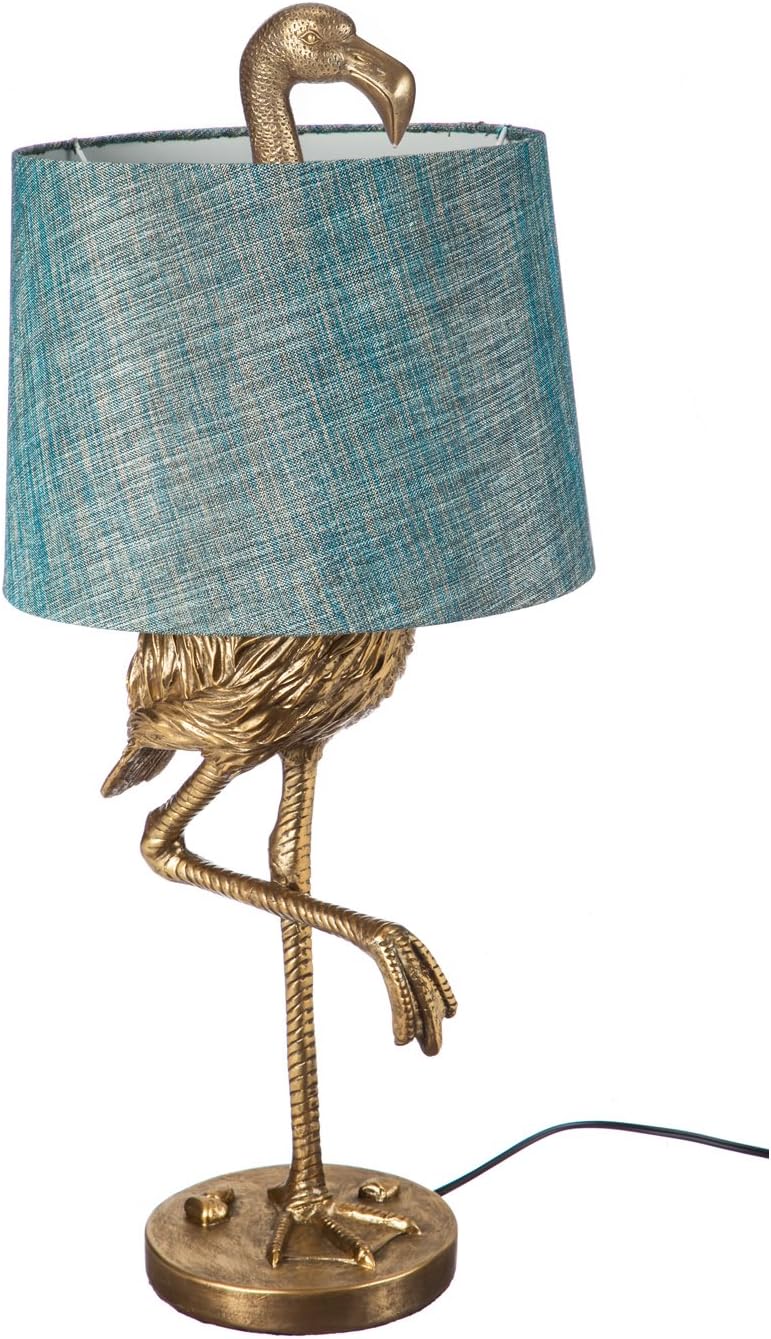 Amazon.com: Cape Craftsmen Flamingo Table Lamp with Nightshade | Gold ...