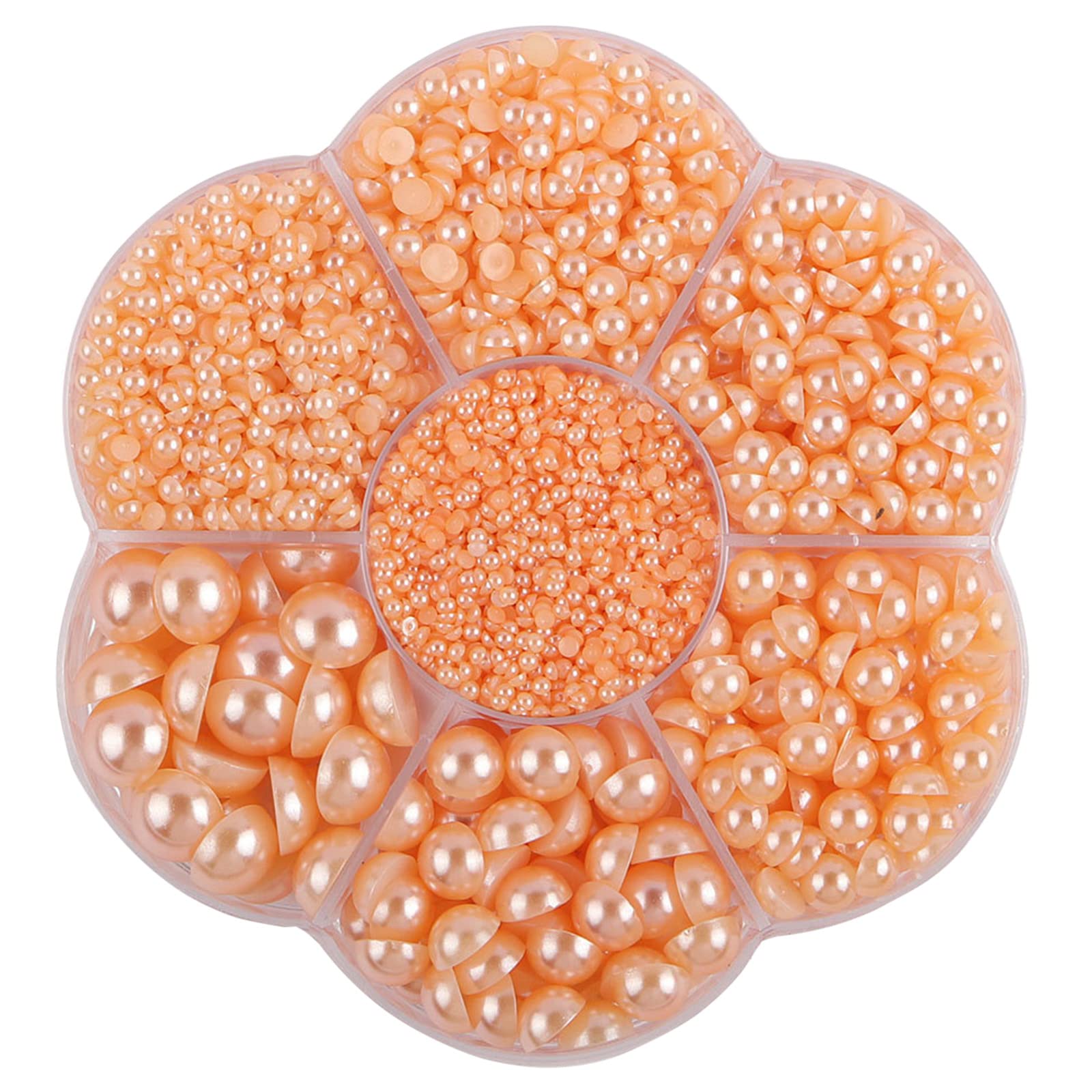 Amazon.com: 5900 Pcs Half Pearls for Crafts Orange Nail Pearls for Nail ...