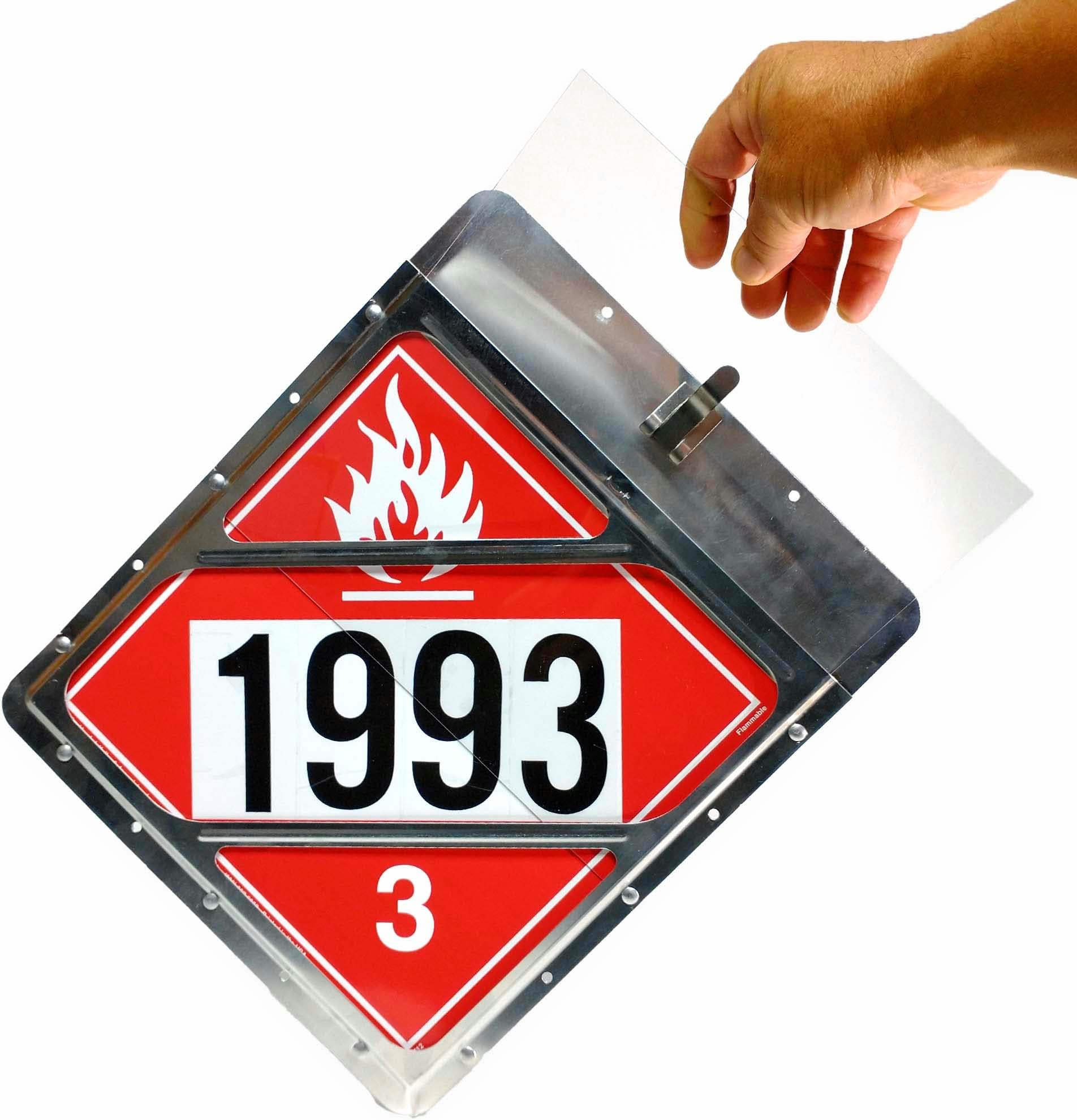 Amazon.com: 4-Pack Clear Hazmat Placard Holder Shields : Industrial ...