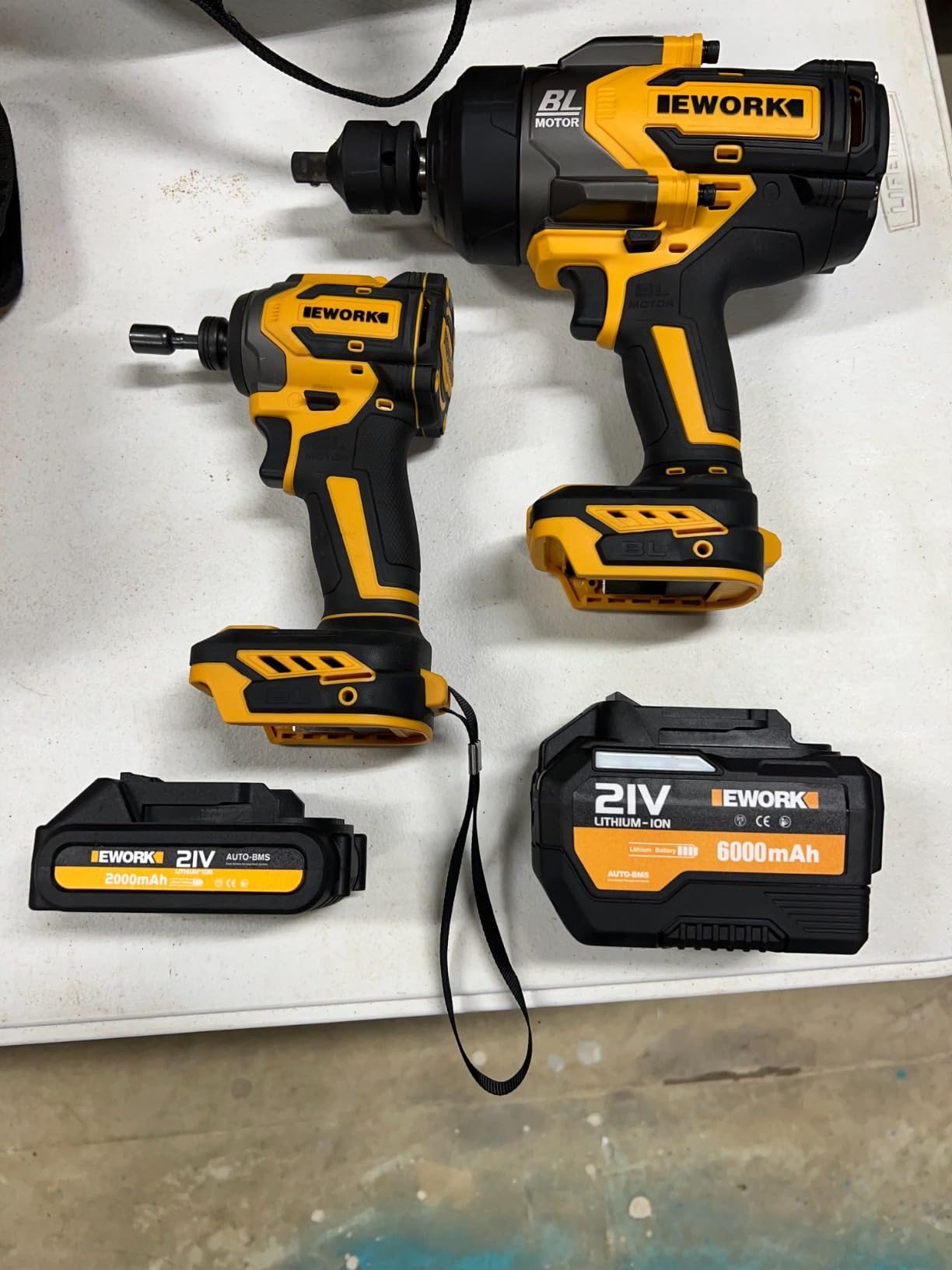$21/mo - Finance EWORK Cordless Impact Wrench 21V Brushless Compact 1/2 ...