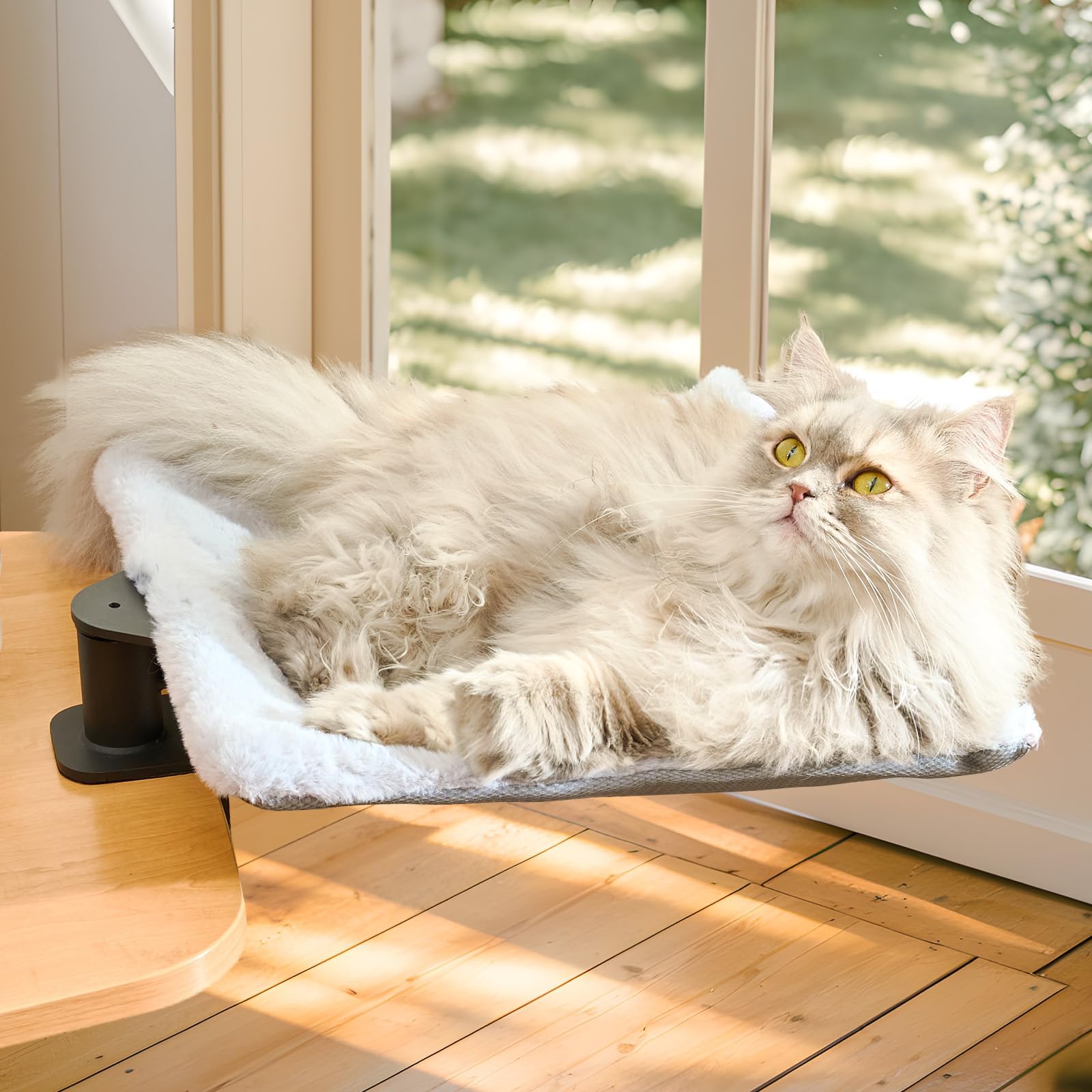 CATISM Cat Desk Bed Soft Square Desktop Bed Desk Clamp Kitty Beds Up To ...