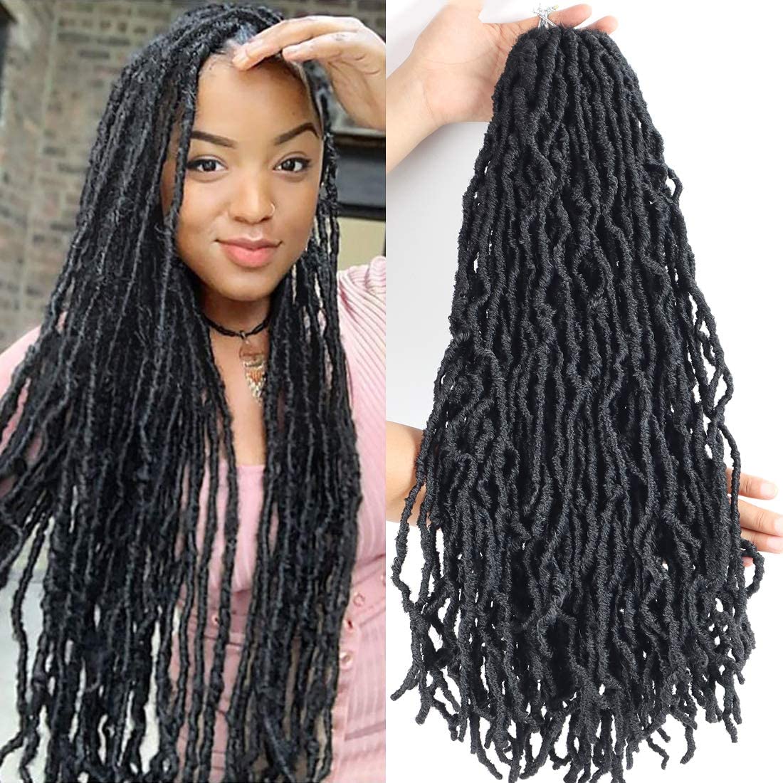 Buy Nu faux Locs 24 Inch Crochet Hair New Soft Locs 6 Packs/Lot Curly ...