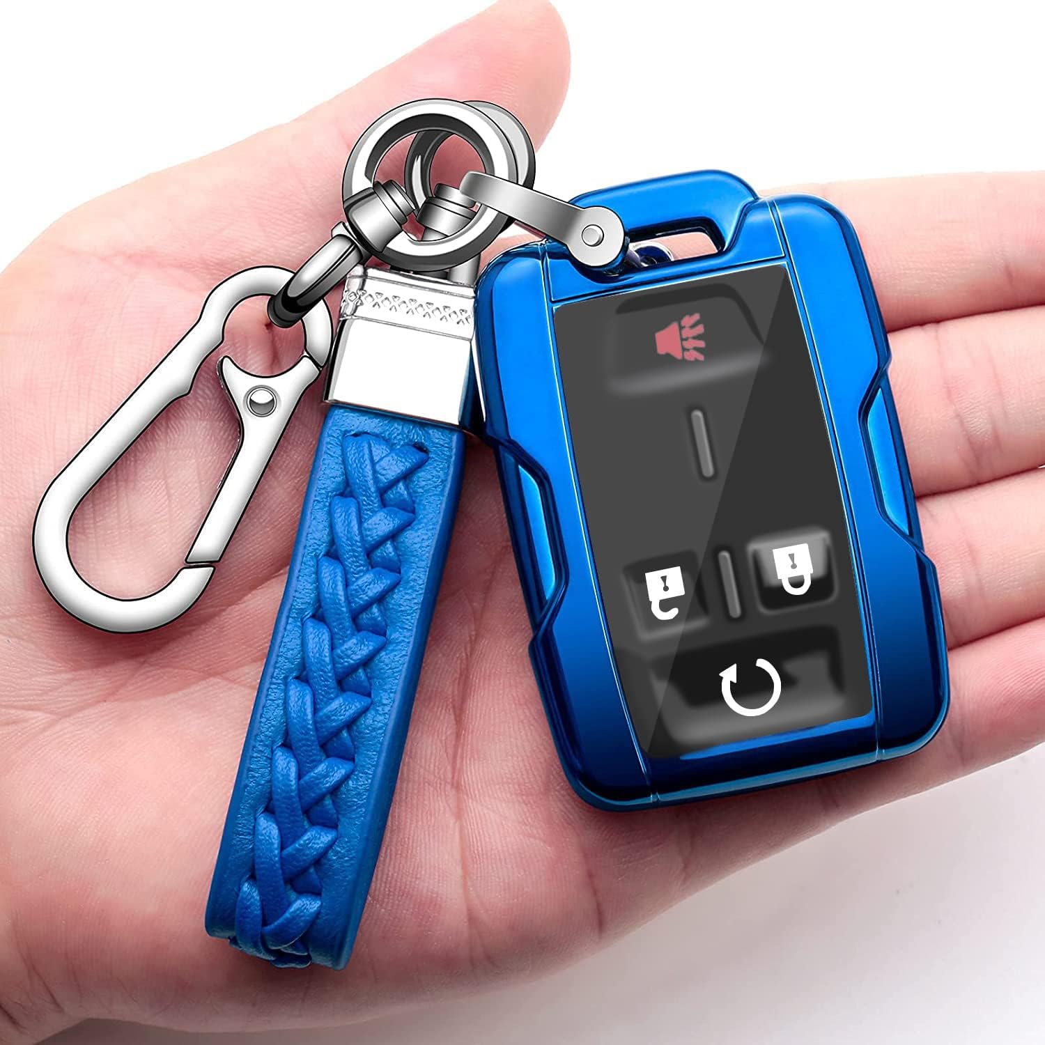 Amazon.com: Kirsnda for Chevrolet key fob cover case with keychain,Soft ...