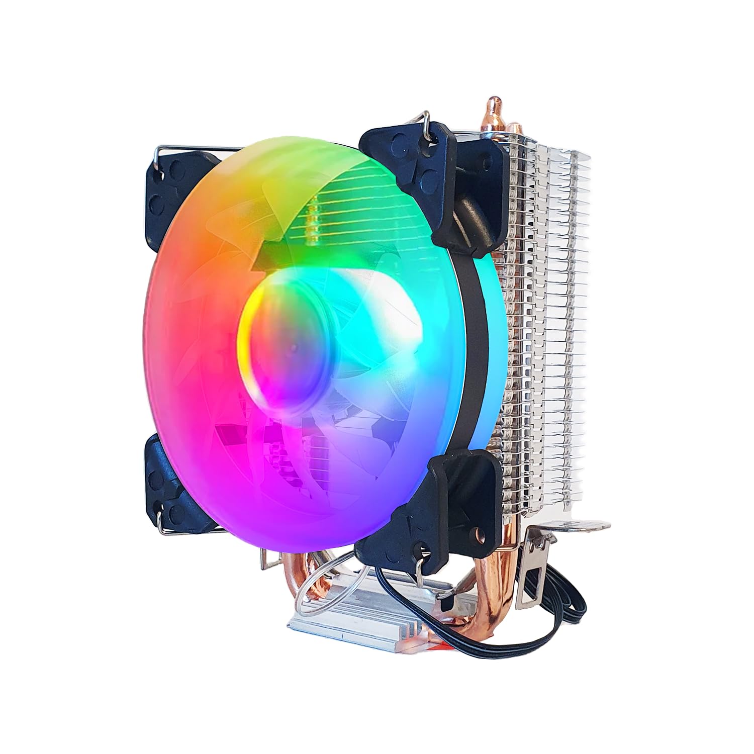 CPU Cooler Universal Led Rgb 2 Heatpipes 3 Pin Processador Intel Amd ...