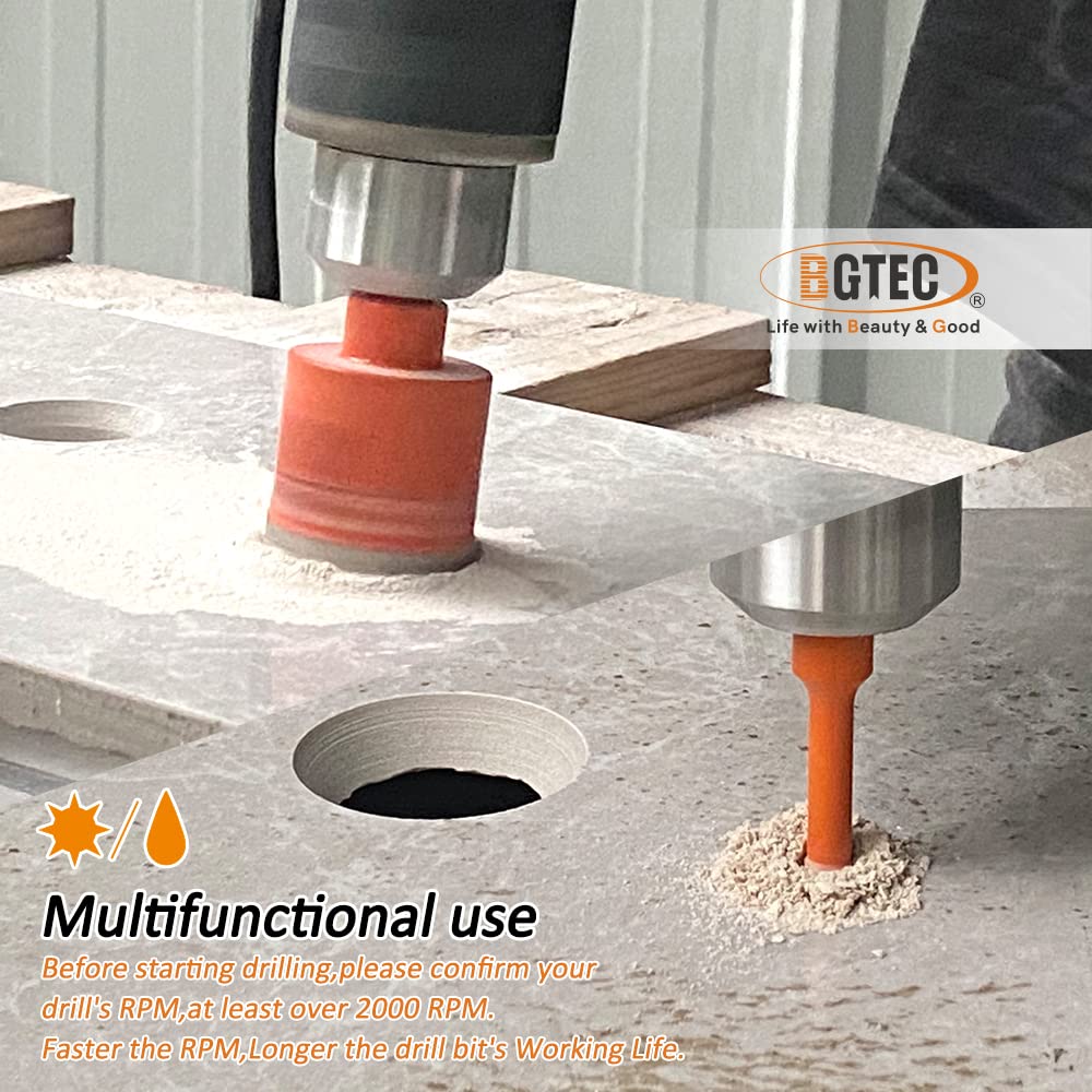 Snapklik.com : Dry Diamond Core Drill Bit, BGTEC 60mm 2-3/8" Vacuum ...